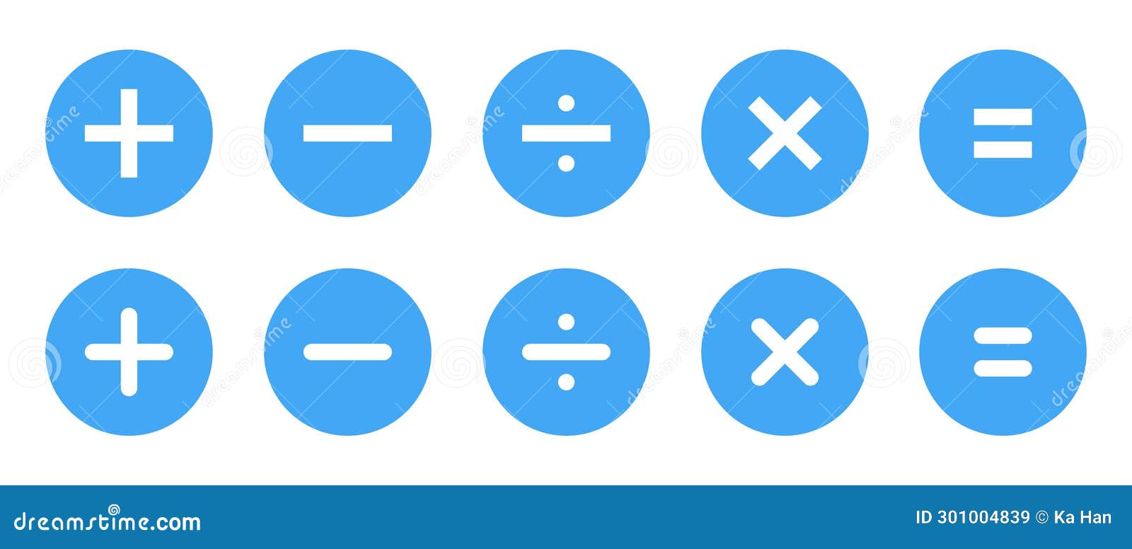 Addition, Subtraction, Division, Multiplication, and Equality Icon in ...