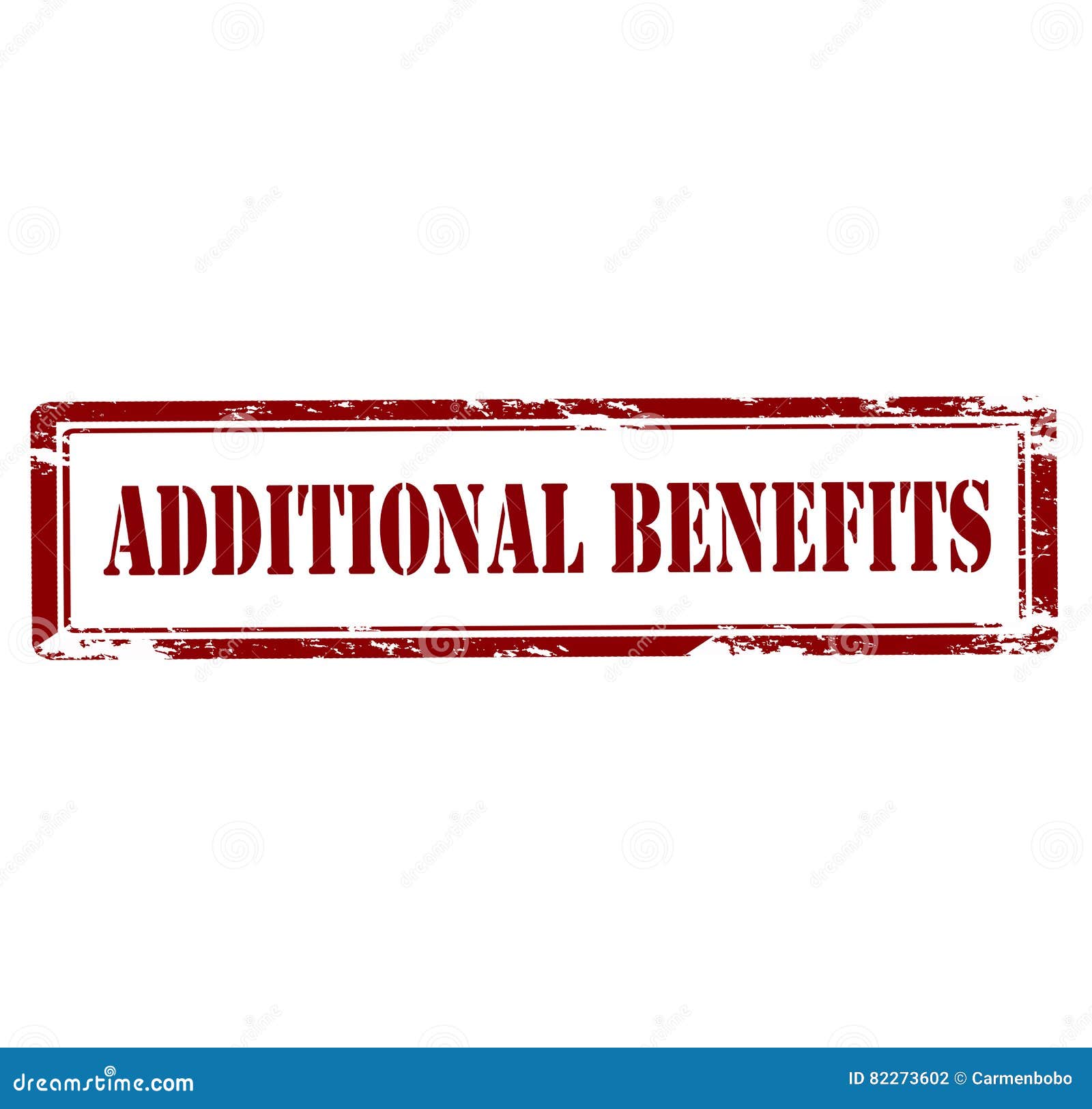 Additional Benefits Rubber Stamp Stock Photo | CartoonDealer.com #84576780