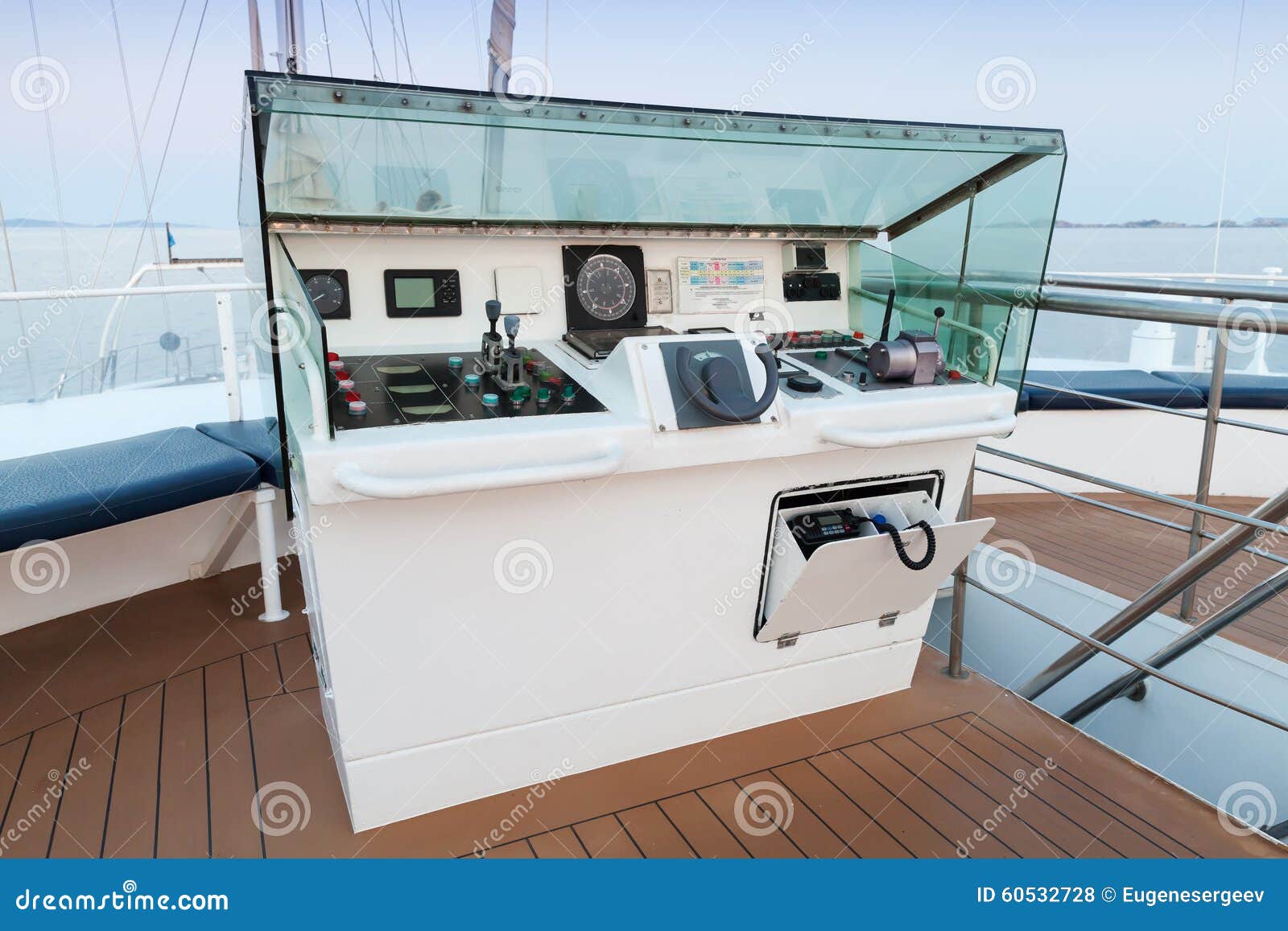 Additional Control Panel of Modern Sailing Ship Stock Photo - Image of ...