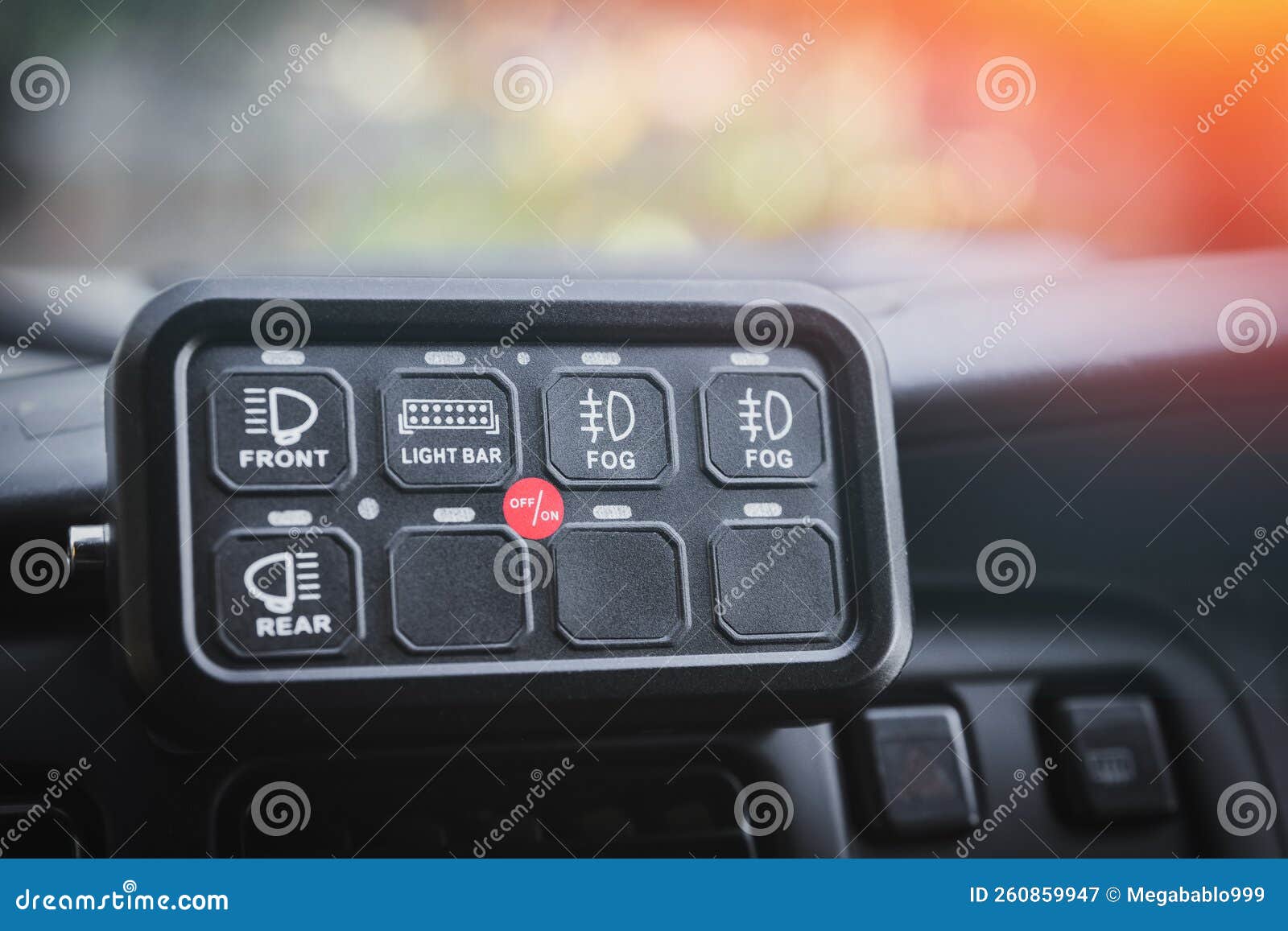 Additional Dashboard Panel in the Car Interior To Control Outdoor ...