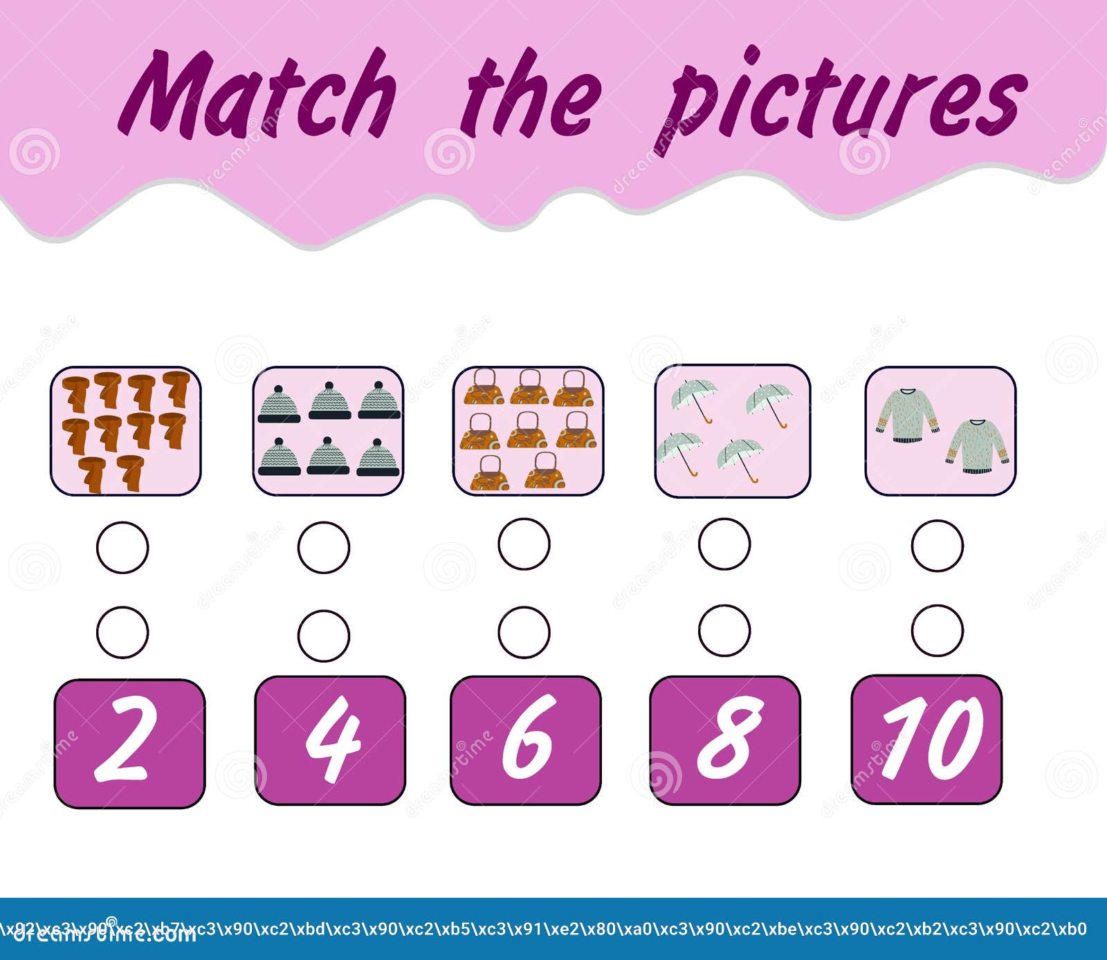 Additional Education. Math Kids Activity Sheet Even Numbers Stock ...