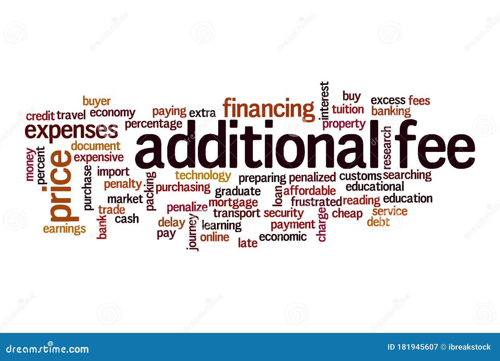Additional Fees Word Cloud Concept Stock Illustration - Illustration of ...