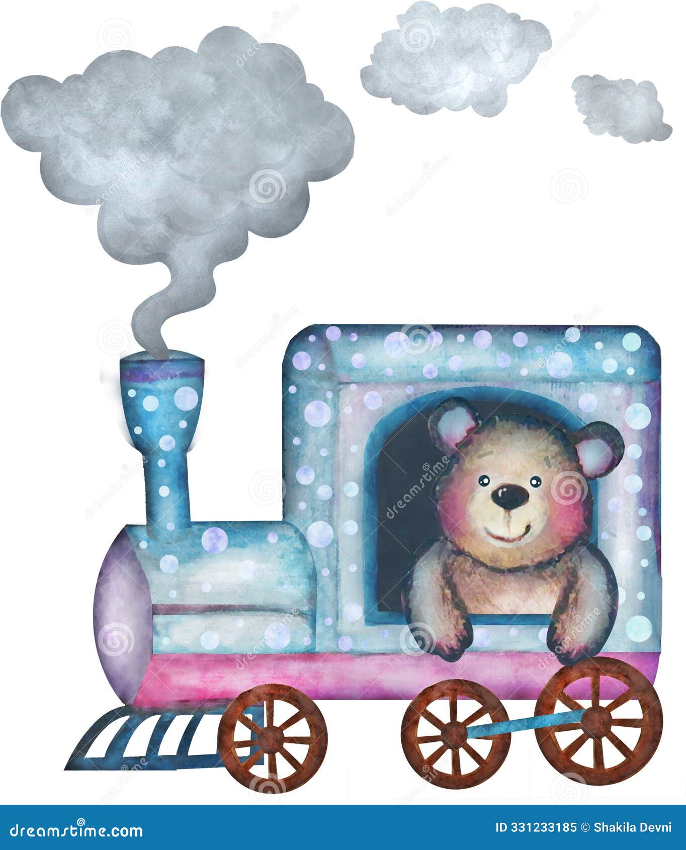 Cute Train Head Flat Design Cartoon | CartoonDealer.com #250065347