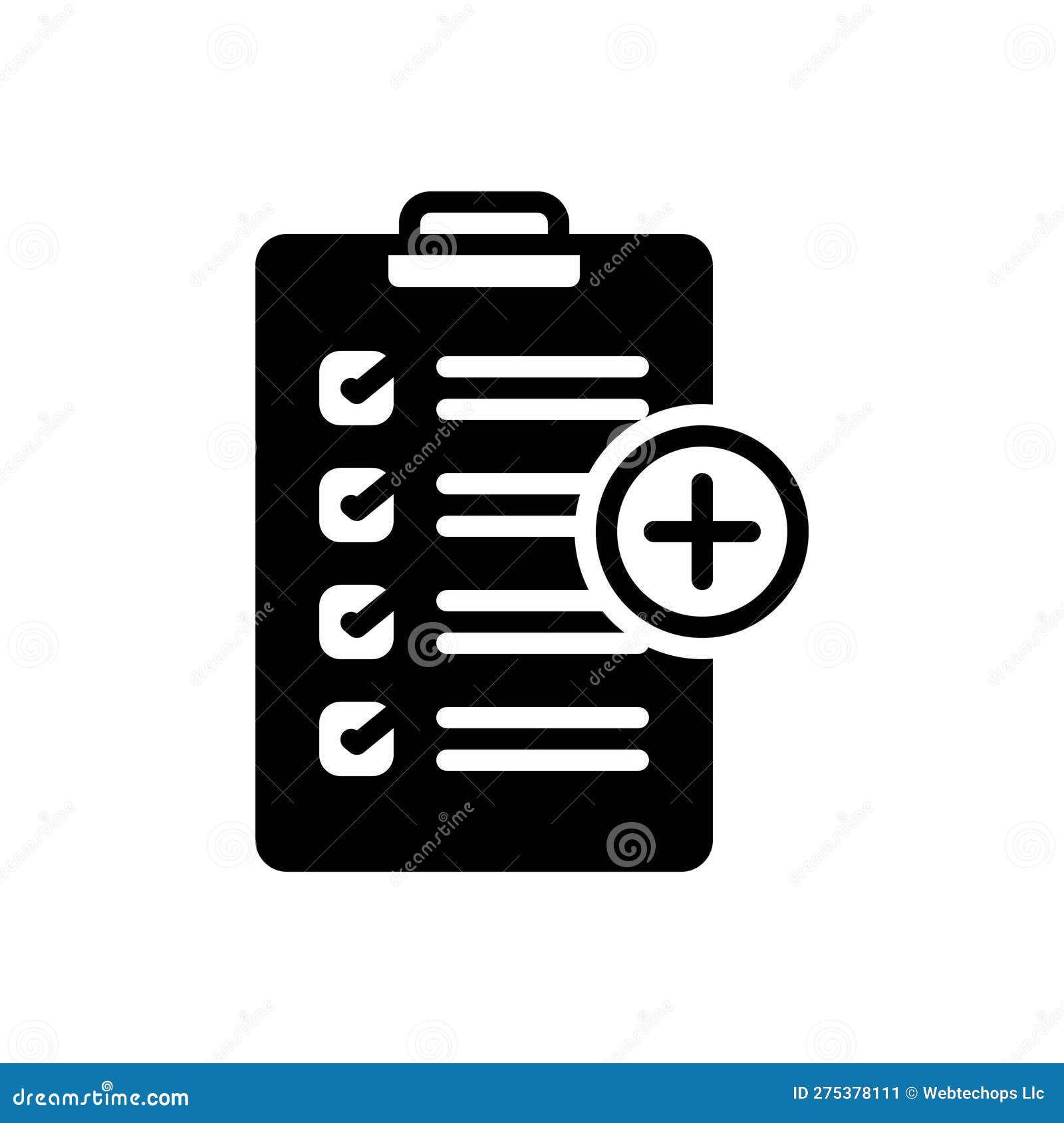 Black Solid Icon for Additional, Extra and Summary Stock Vector ...