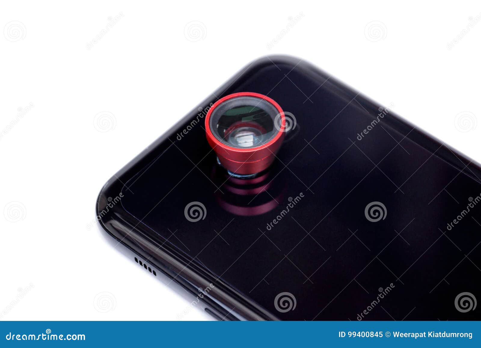 Additional Lens for Smartphone Camera Stock Image - Image of telephone ...