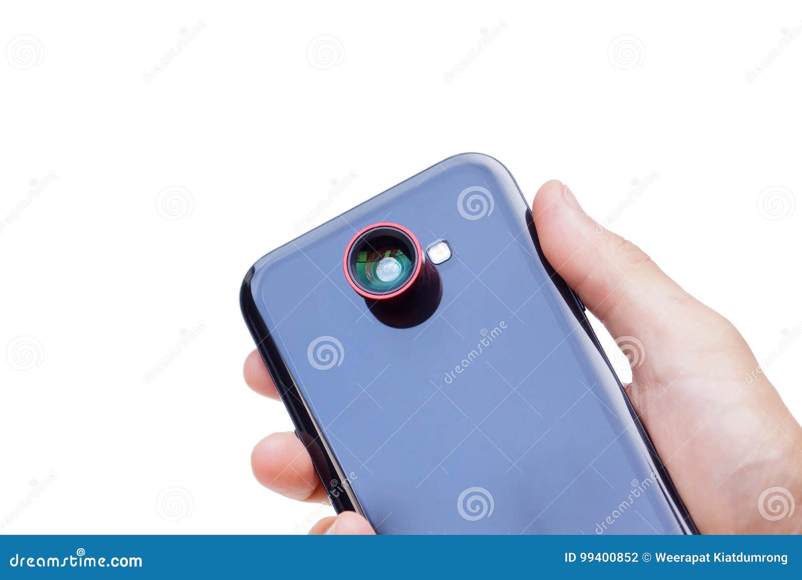 Additional Lens for Smartphone Camera Stock Photo - Image of holding ...