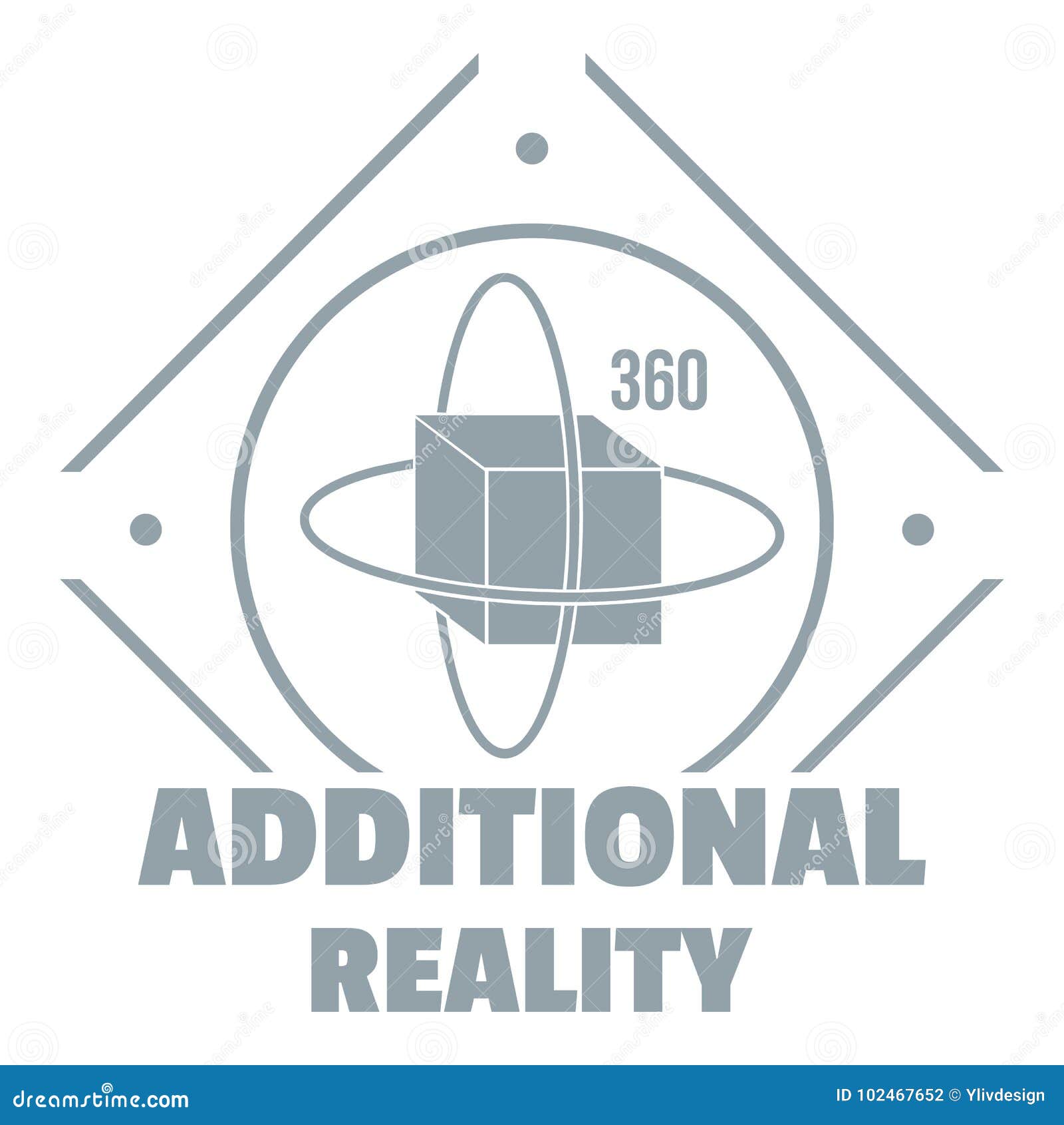 Additional Reality Logo, Simple Gray Style Stock Vector - Illustration ...