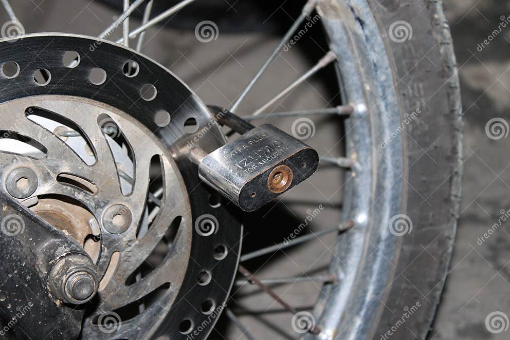 Additional Safety for Motorcycle Wheels. Editorial Photo - Image of ...