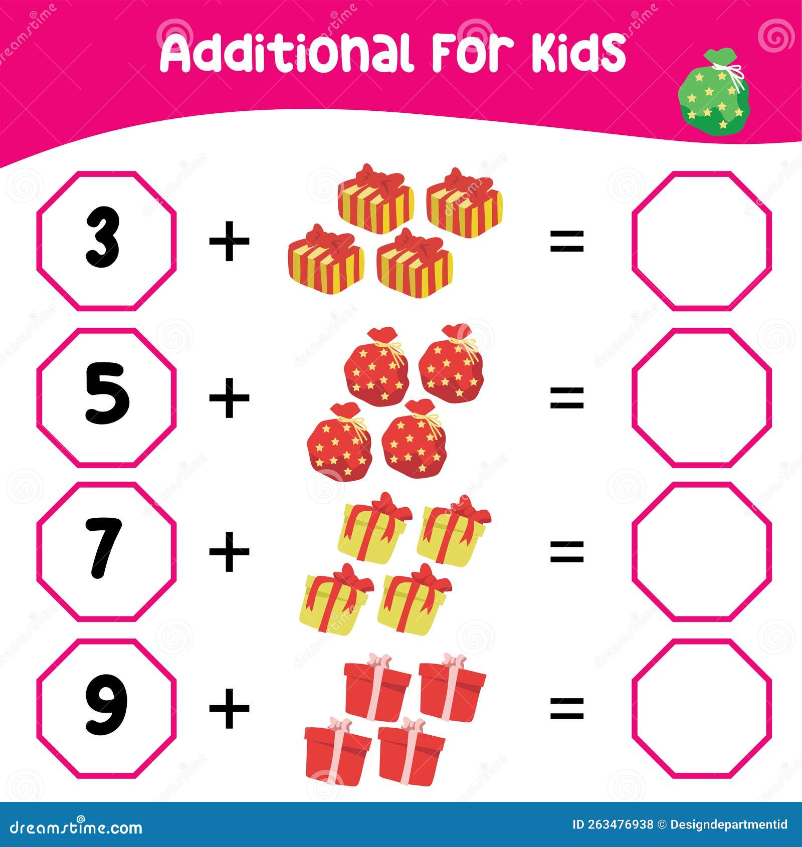Additional Worksheet. Counting Activity Worksheet for Children Stock ...