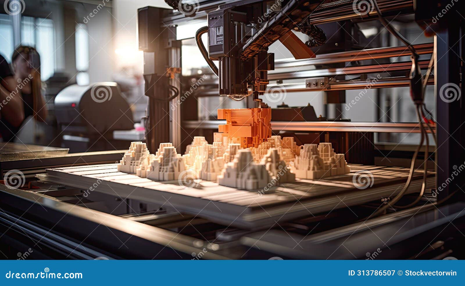 Additive Technology Printing Press Stock Illustration - Illustration of ...