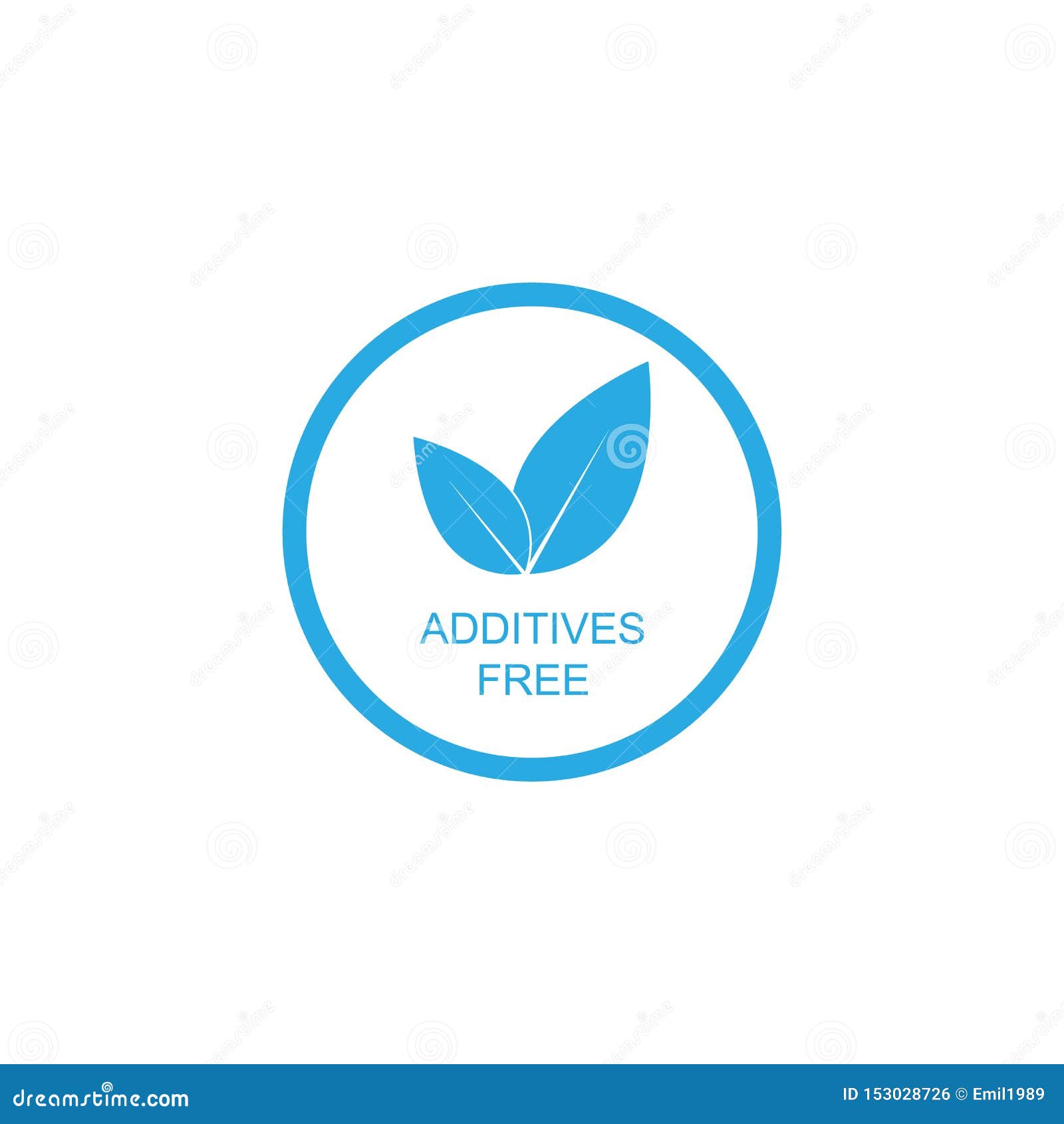 Additives Free Sign Simple Design Stock Illustration - Illustration of ...