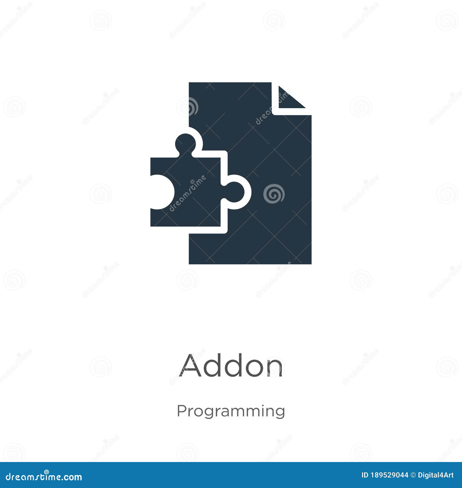 Addon Icon Vector. Trendy Flat Addon Icon from Programming Collection ...