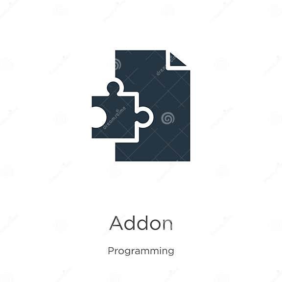 Addon Icon Vector. Trendy Flat Addon Icon from Programming Collection ...