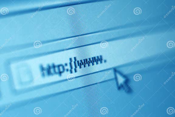Address Bar on Computer Screen Stock Photo - Image of line ...