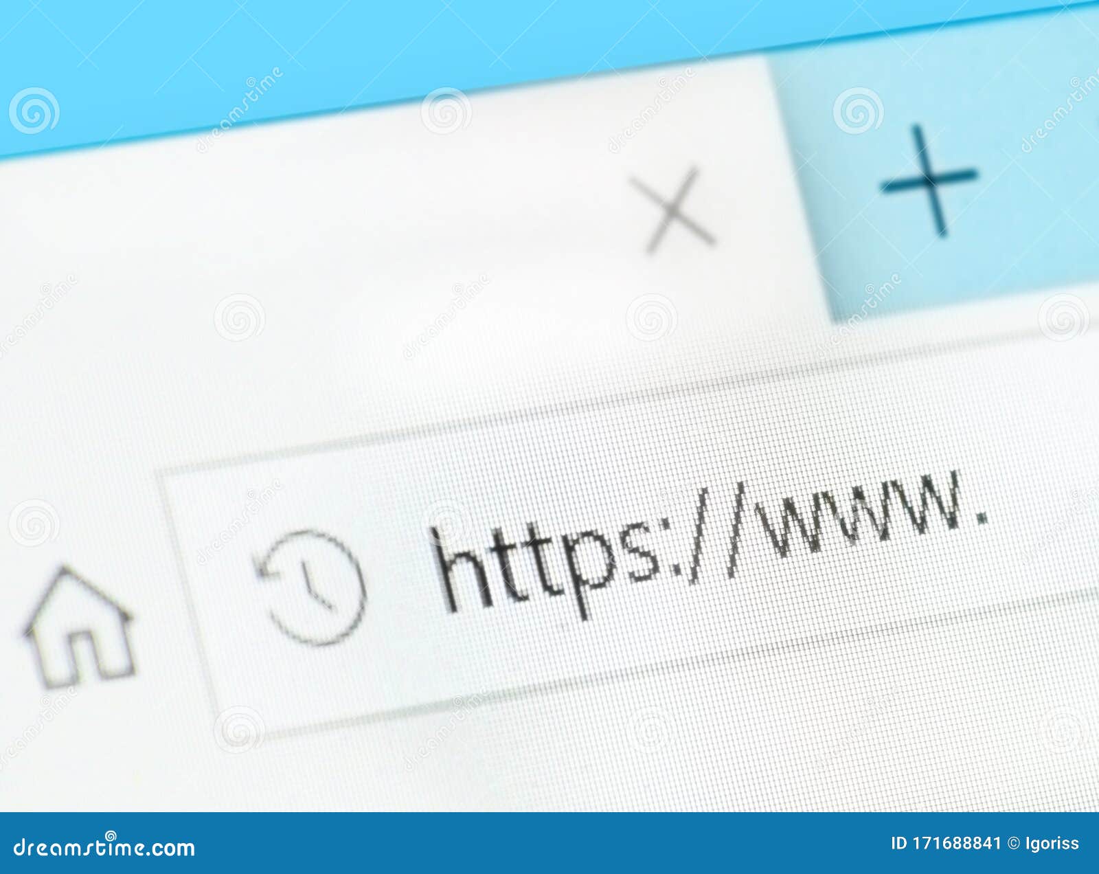 Address Bar of Web Browser. Computer Screen Macro. Close-up, Shallow ...