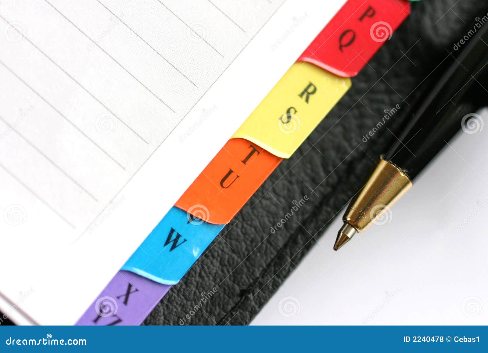 Old Address Book Alphabetical Markings Closeup Shot In Grayscale Stock ...