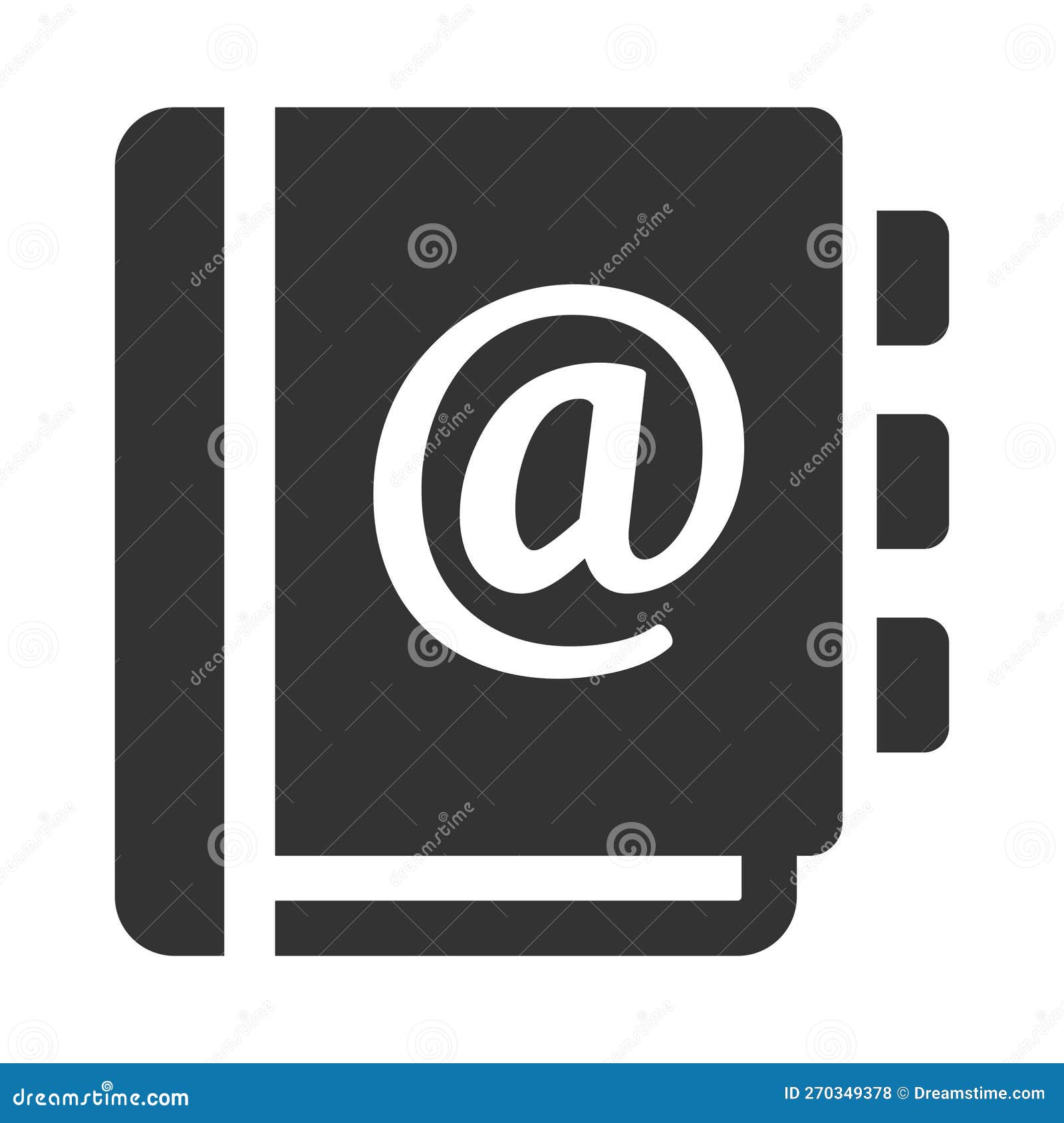 Address book icon stock vector. Illustration of address - 270349378