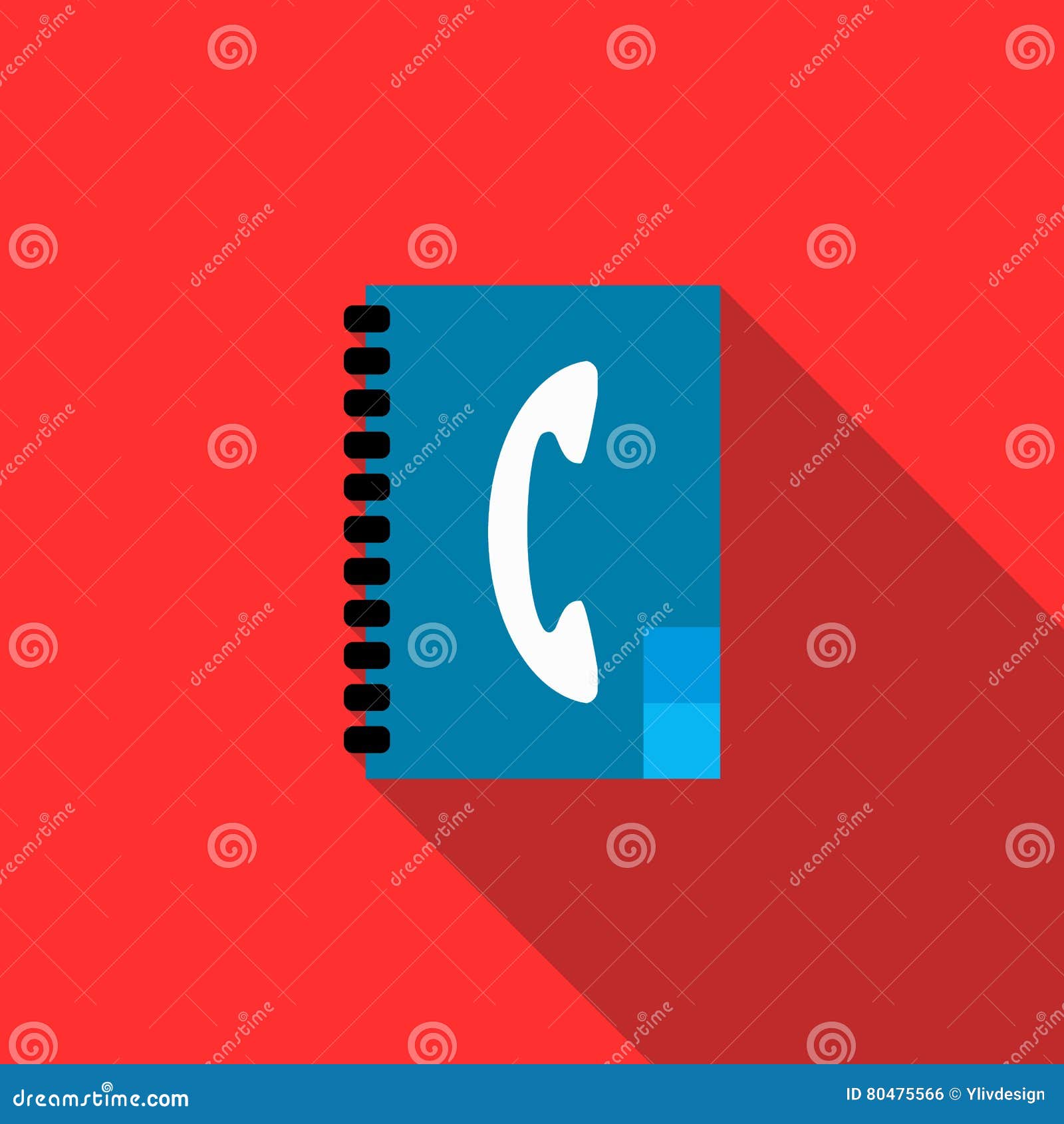 Address Book Icon, Flat Style Stock Vector - Illustration of address ...