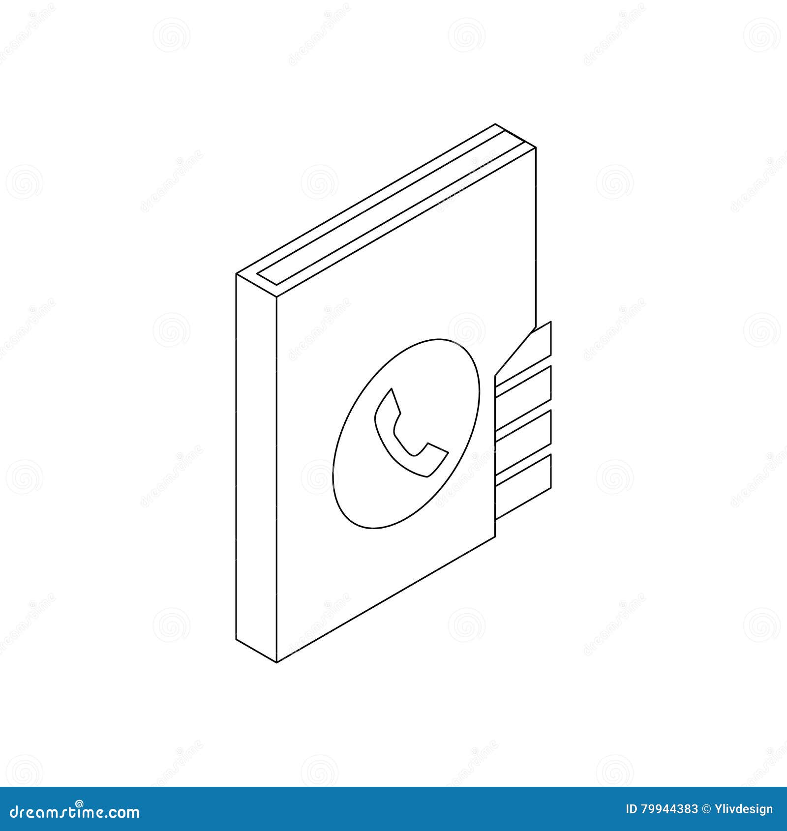 Address Book Icon, Isometric 3d Style Stock Vector - Illustration of ...