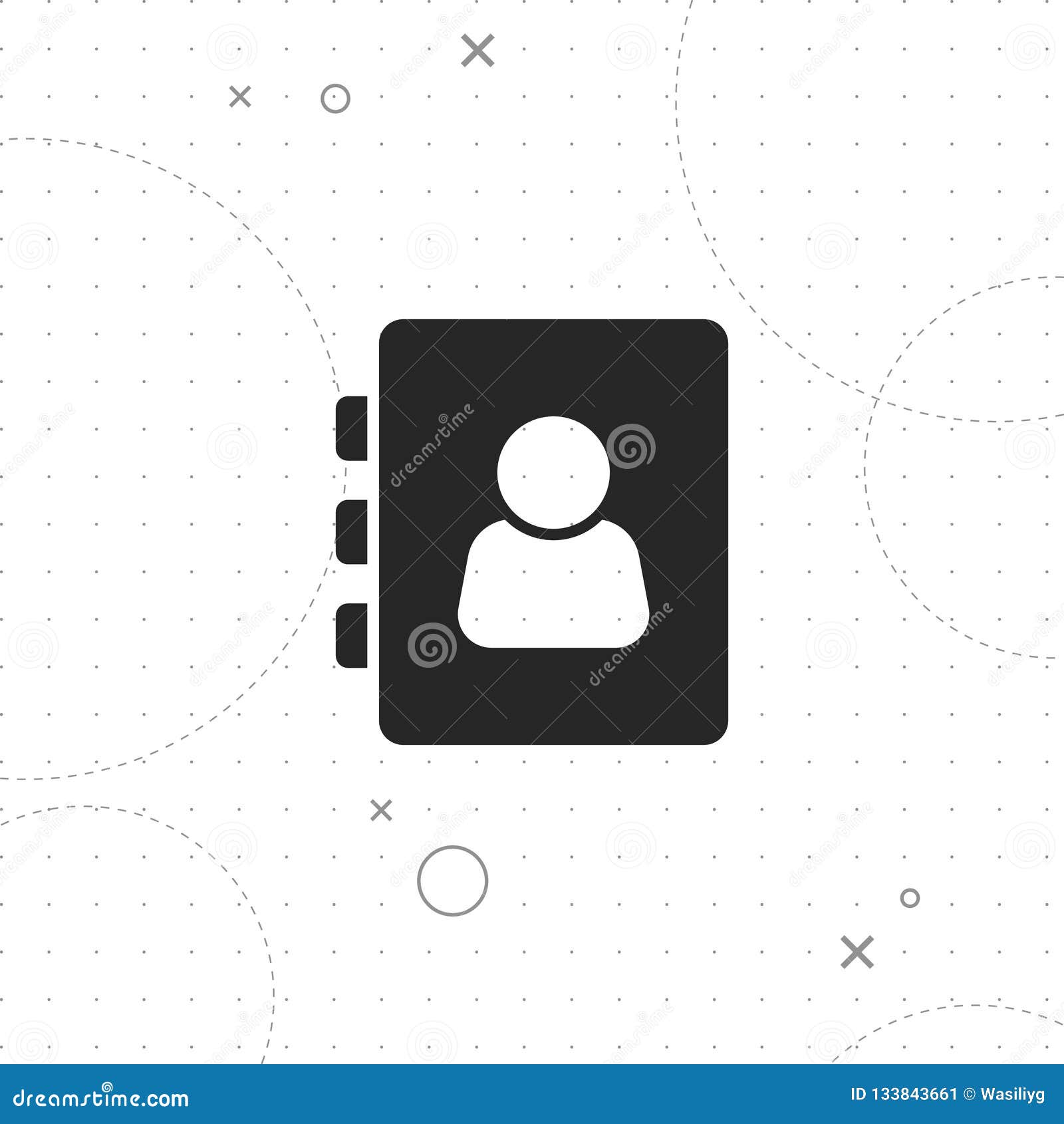 Address book icon stock vector. Illustration of label - 133843661