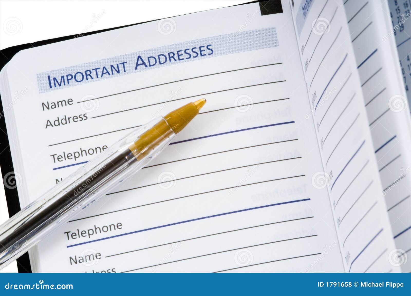 Address Book - Important stock photo. Image of information - 1791658