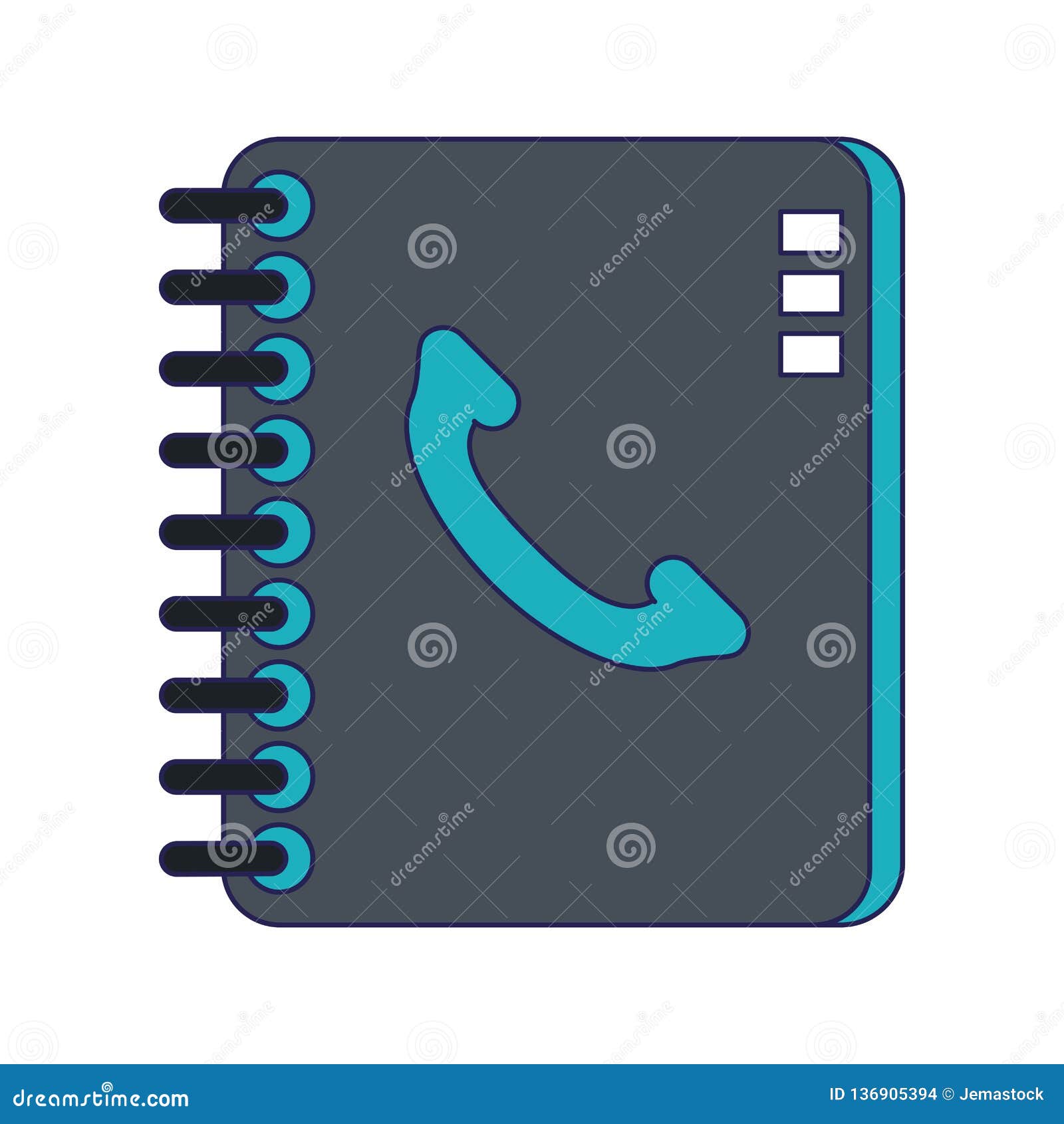Address Book with Telephone Stock Vector - Illustration of page, sign ...