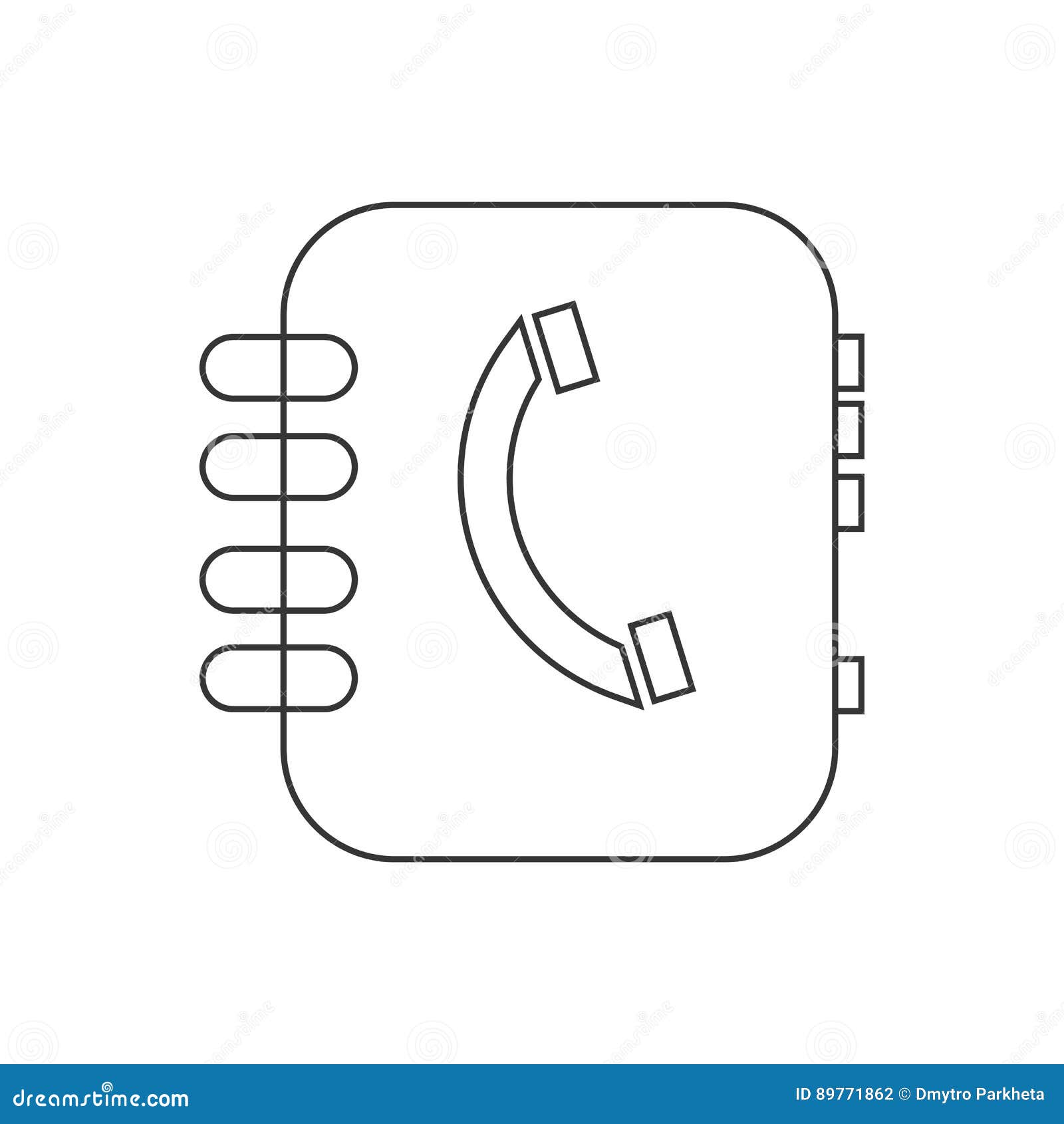 Address book vector stock vector. Illustration of sign - 89771862