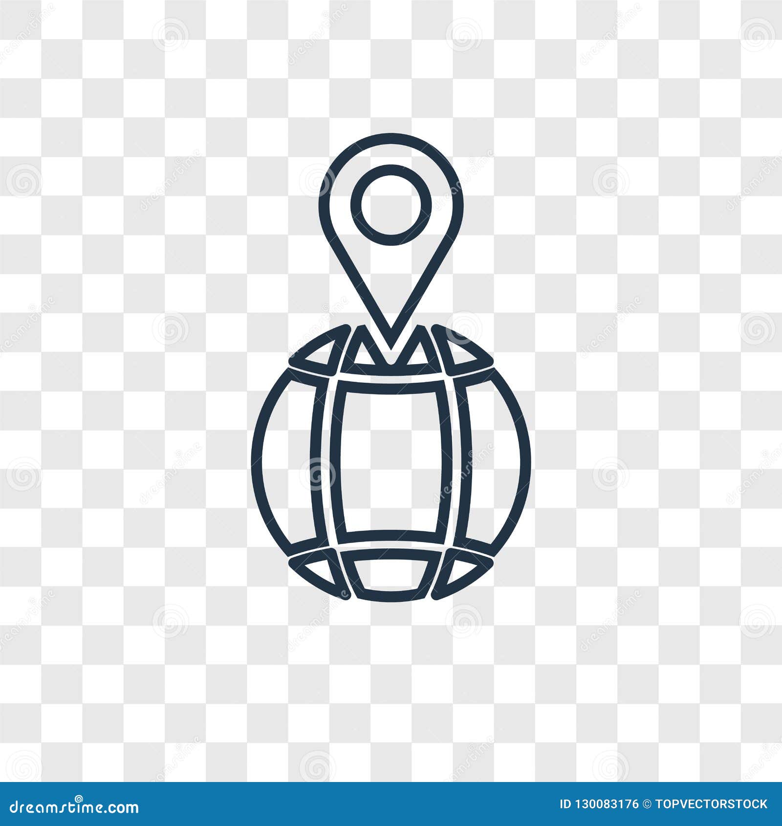 Address Concept Vector Linear Icon Isolated on Transparent Background ...