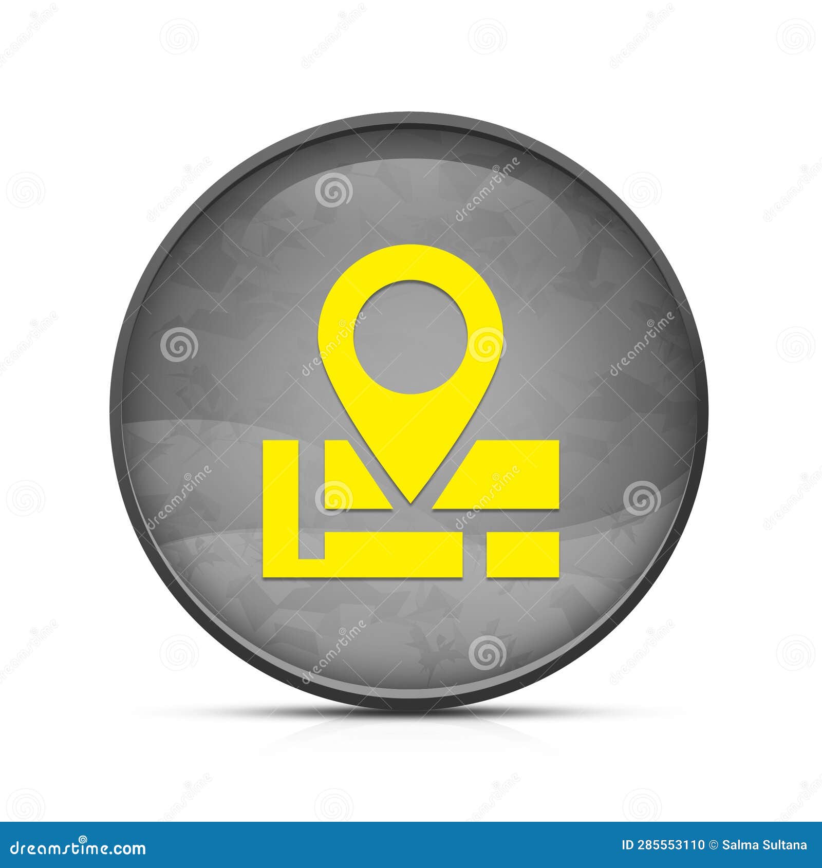 Address Icon on Classy Splash Black Round Button Illustration Stock ...
