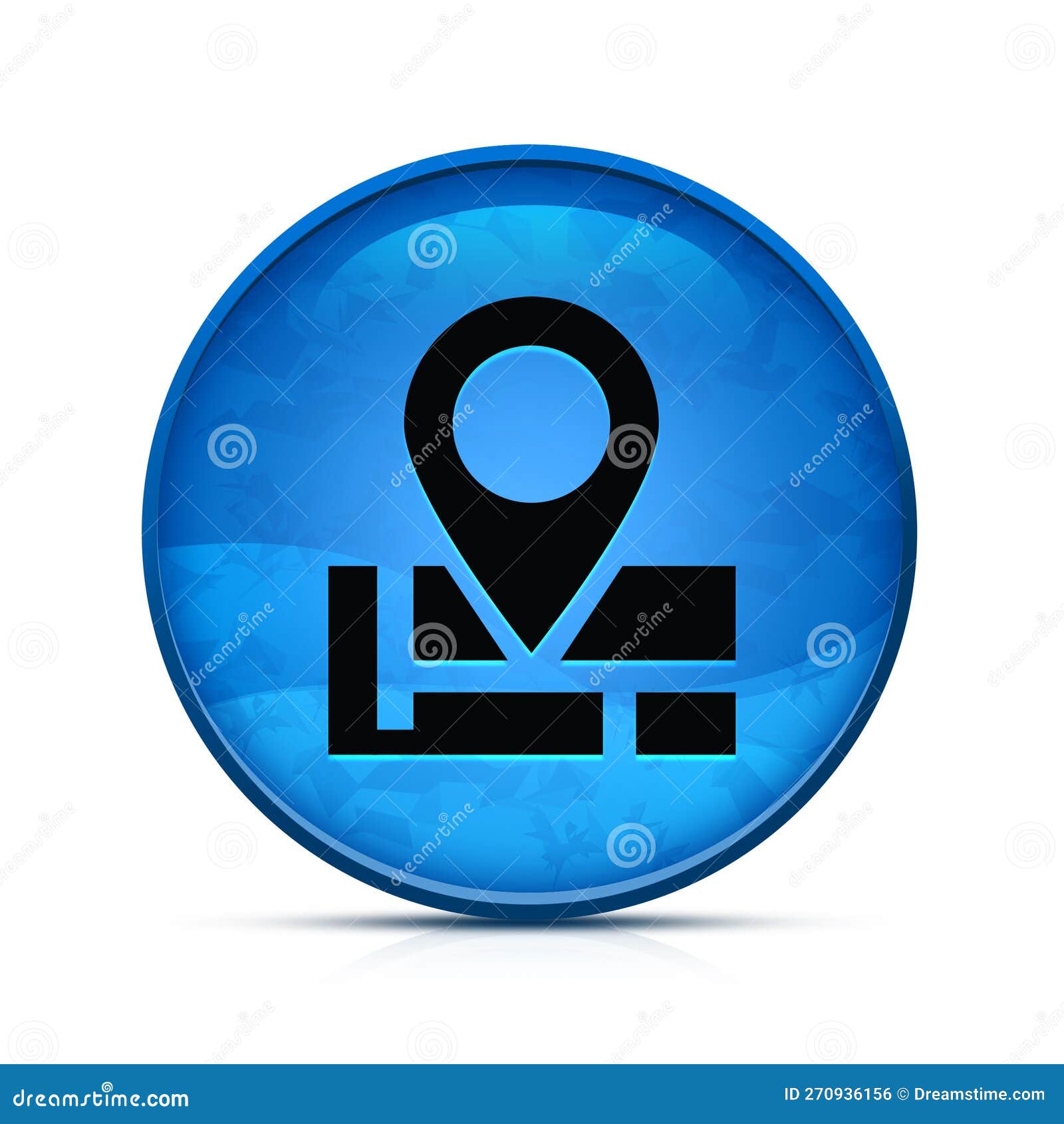 Address Icon on Classy Splash Blue Round Button Illustration Stock ...