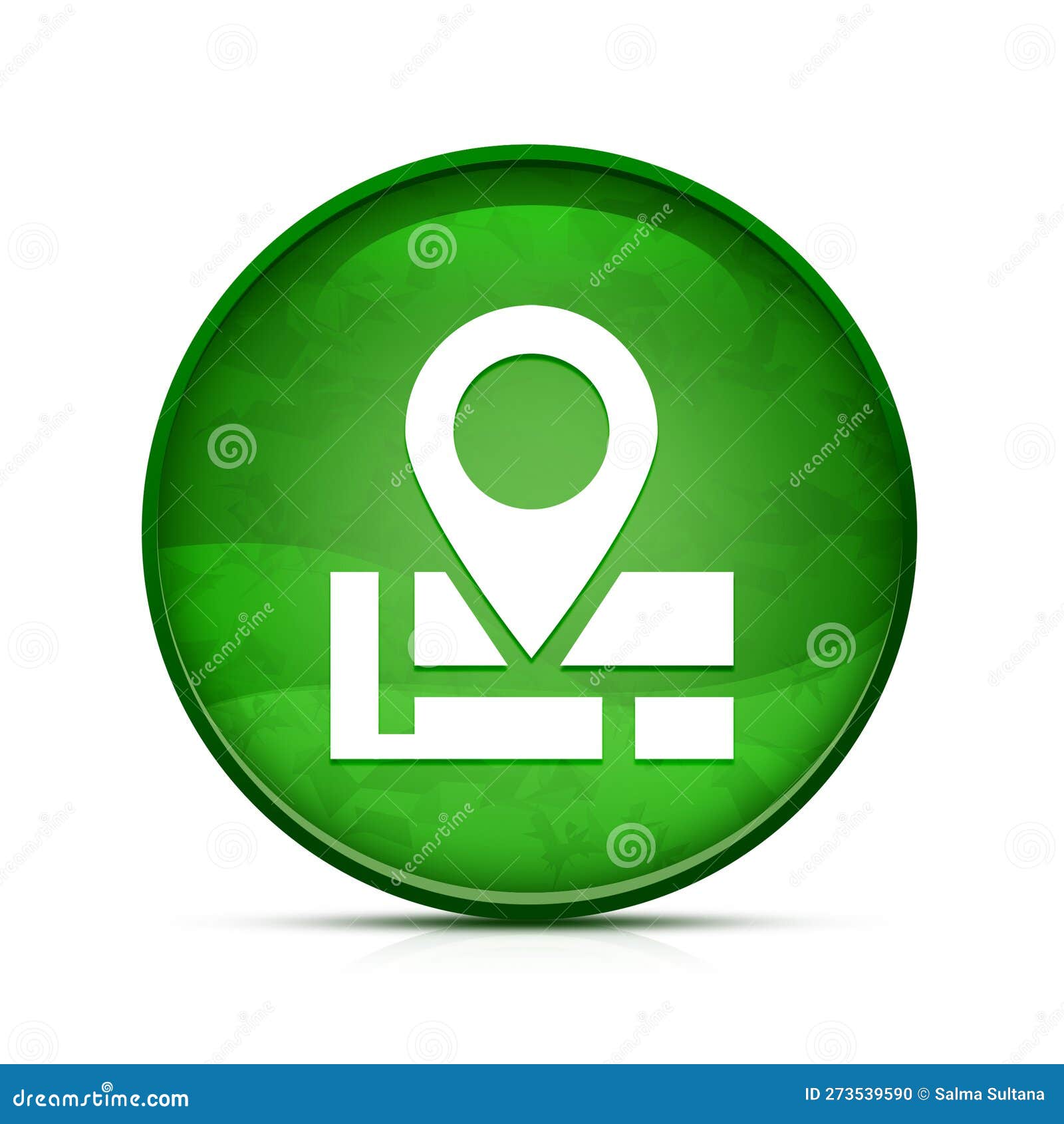 Address Icon on Classy Splash Green Round Button Illustration Stock ...