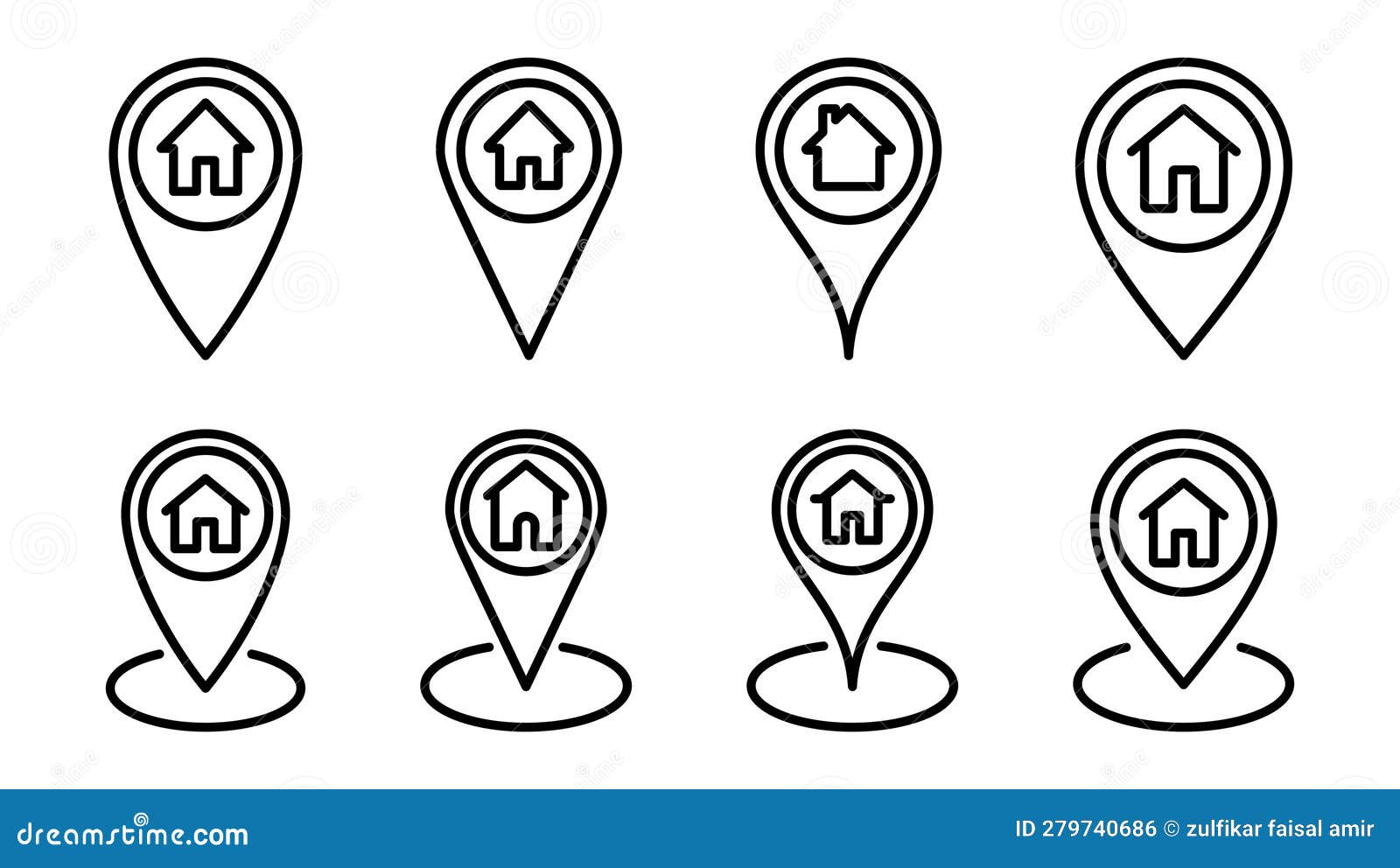 Address Icon . Home Location Icon Vector Stock Vector - Illustration of ...