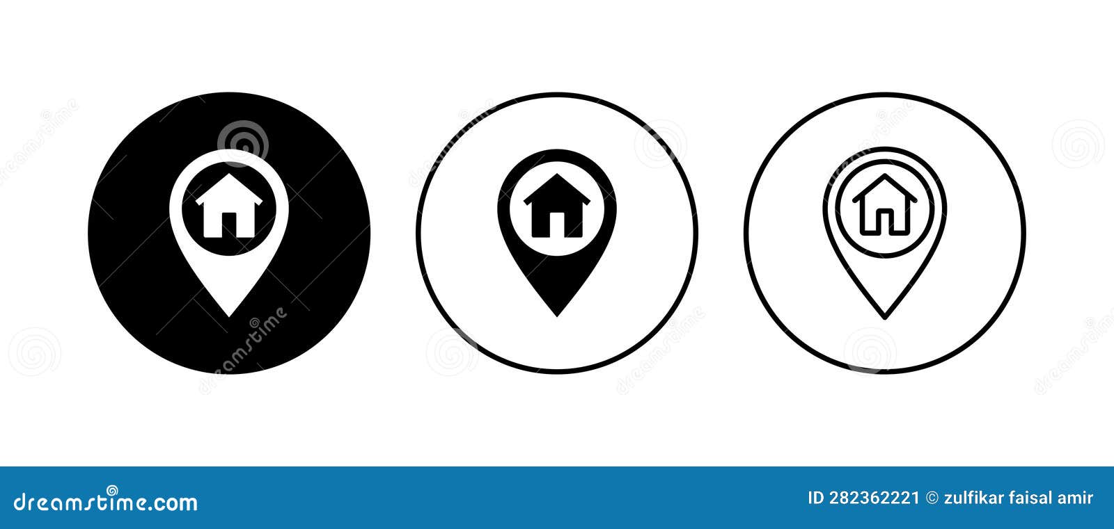 Address Icon . Home Location Icon Vector Stock Vector - Illustration of ...