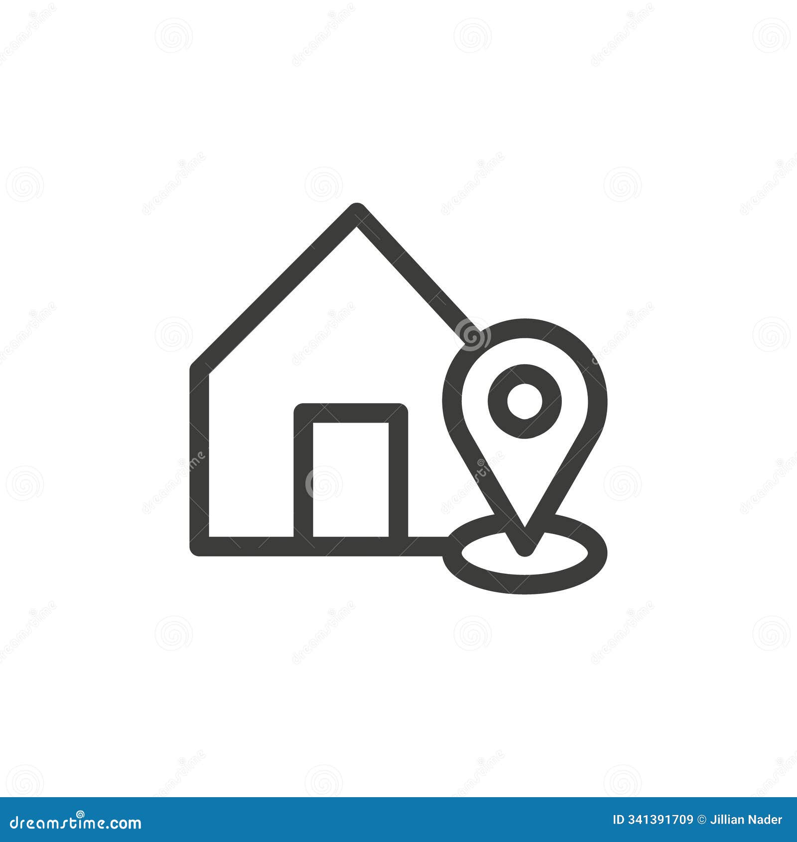 Address Icon Simple Outline Vector Logo Stock Vector - Illustration of ...