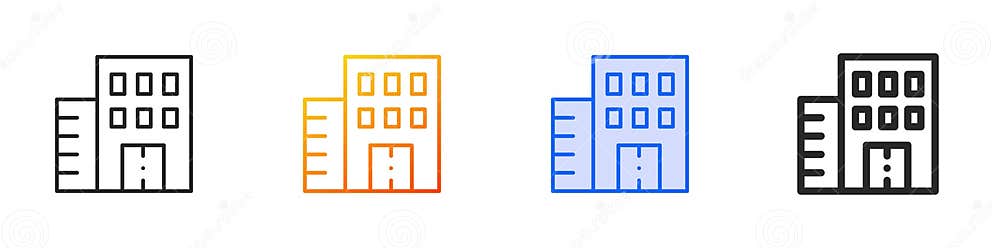 Address Icon.Thin Linear, Gradient, Blue Stroke and Bold Style Design ...
