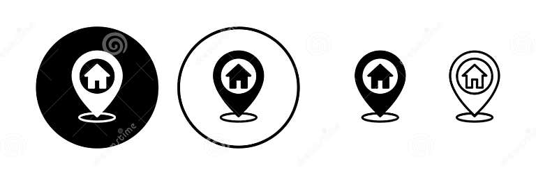 Address Icon . Location Icon. Address Symbol. Pin Stock Vector ...