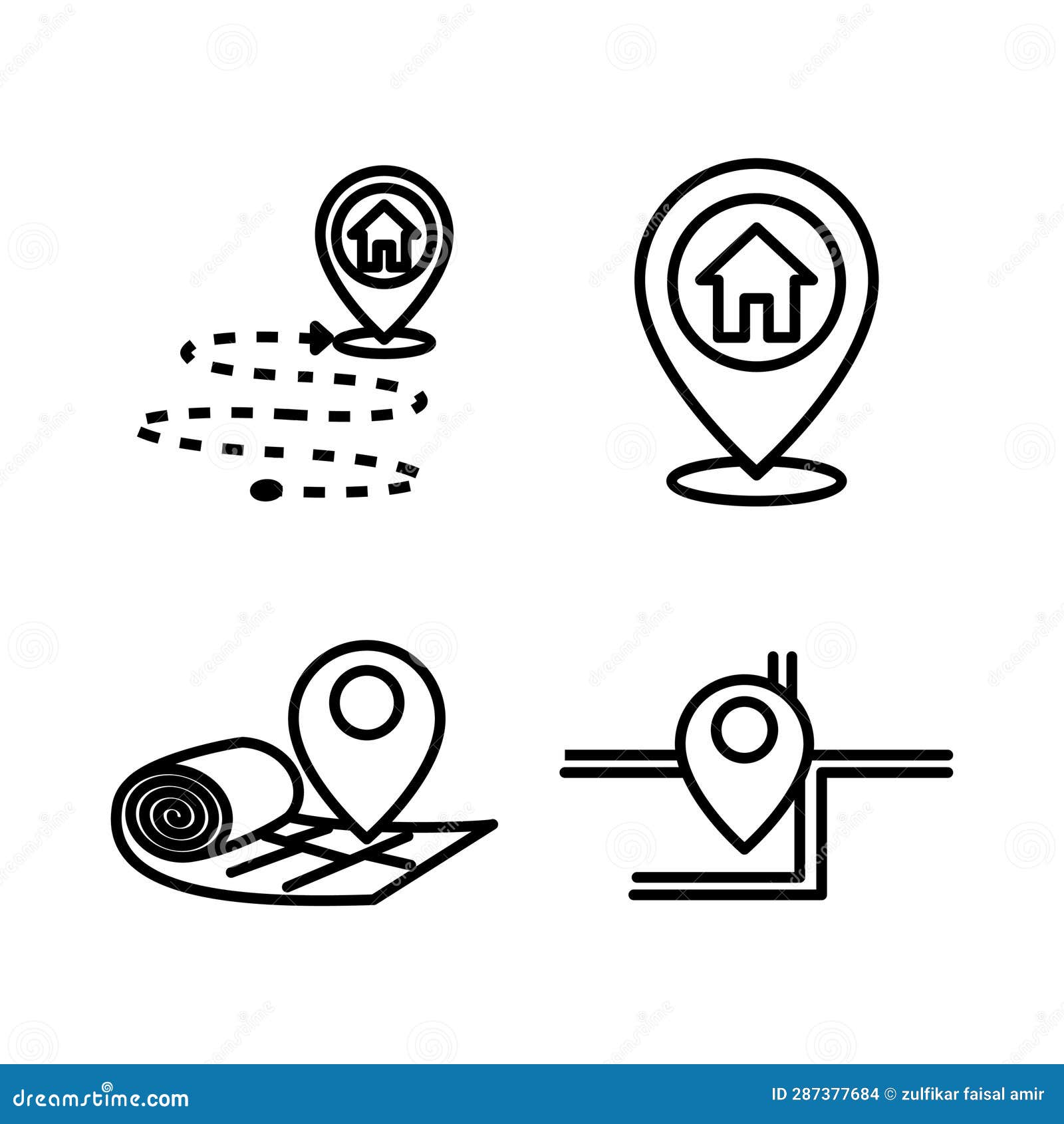 Address Icon . Location Icon. Address Symbol. Pin Stock Illustration ...