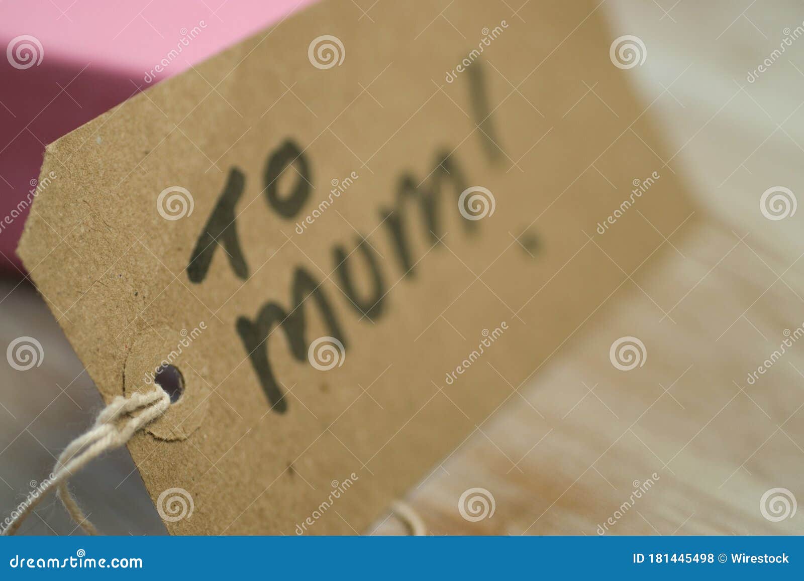 Address Label To Mom Written on a Brown Paper Stock Photo - Image of ...