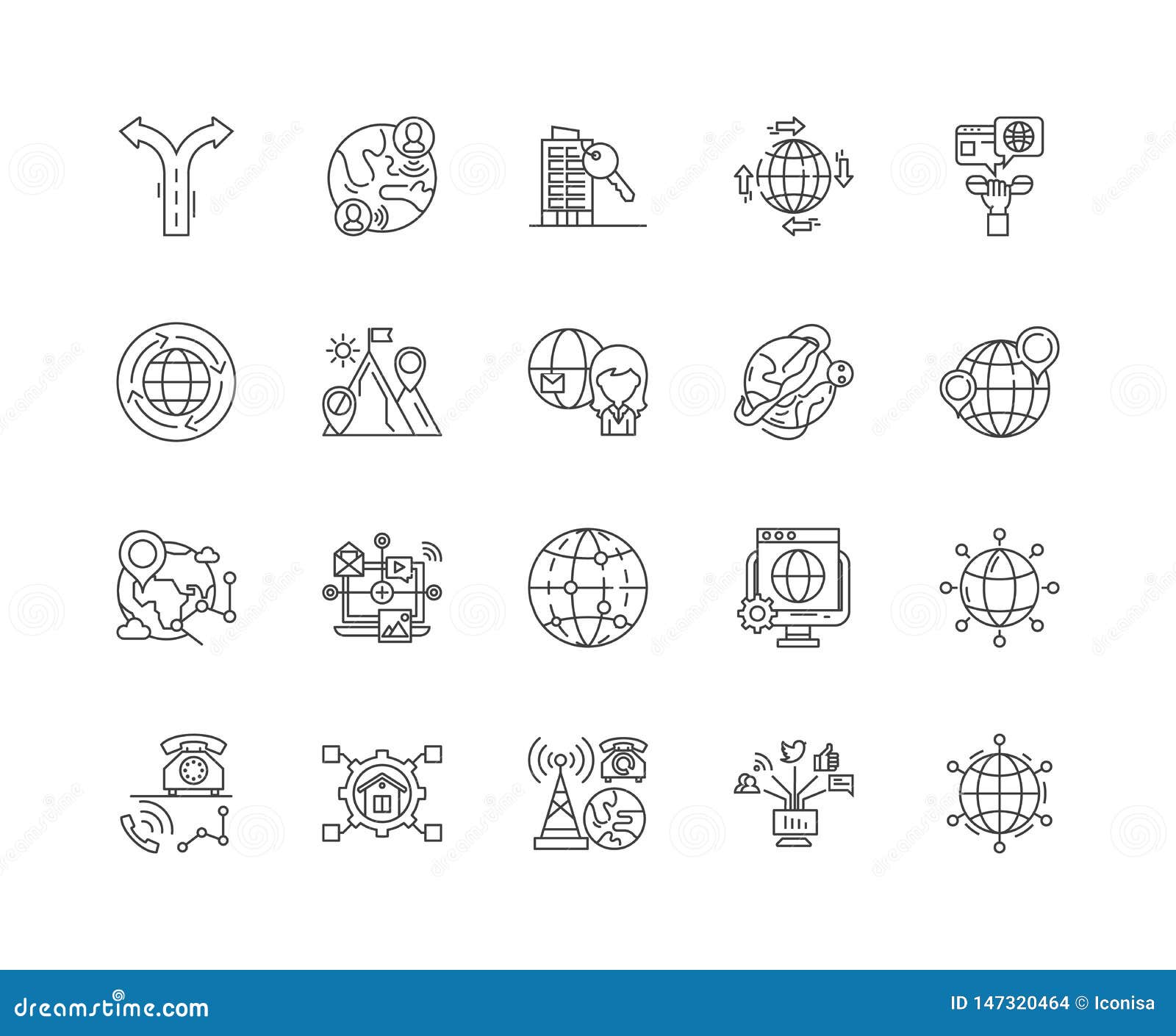 Address Line Icons, Signs, Vector Set, Outline Illustration Concept ...