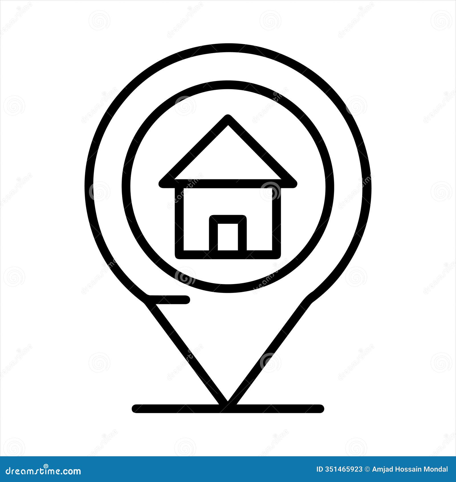 Address Location Icon Vector Art Illustration Stock Vector ...