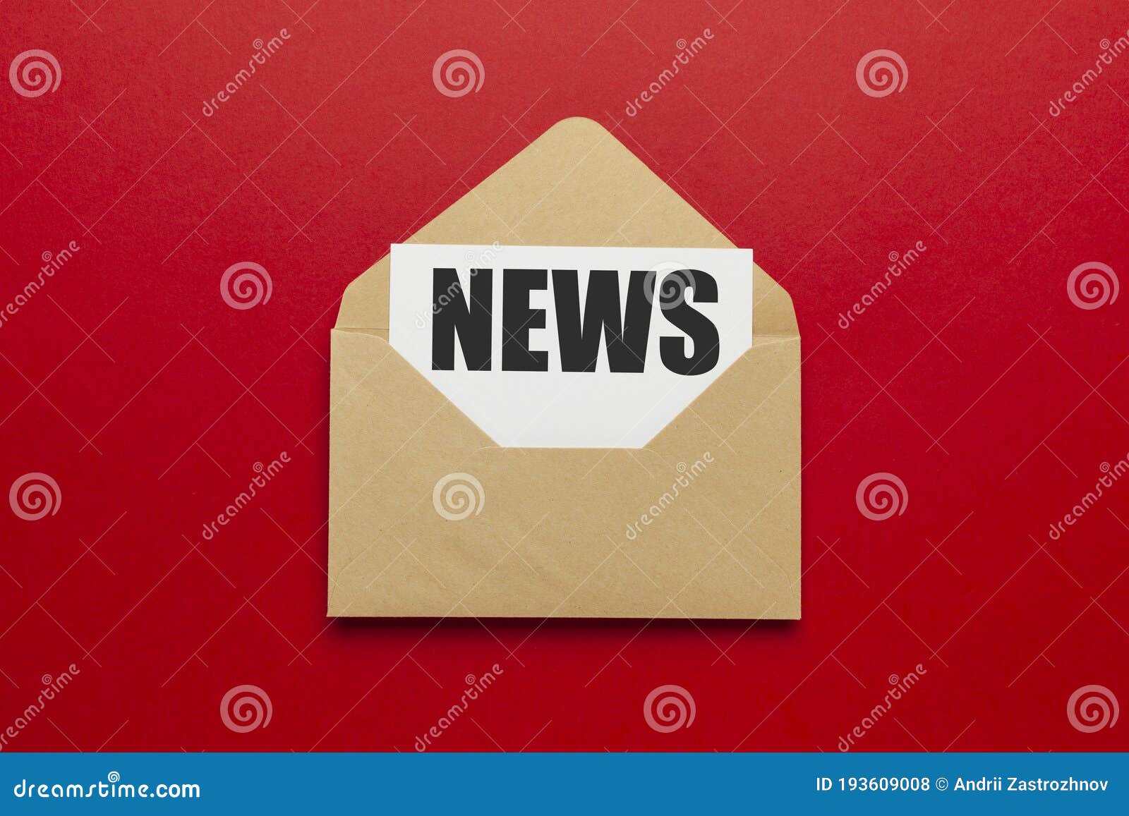 Address Mailing of News by E-mail. Advertising Message on Red ...