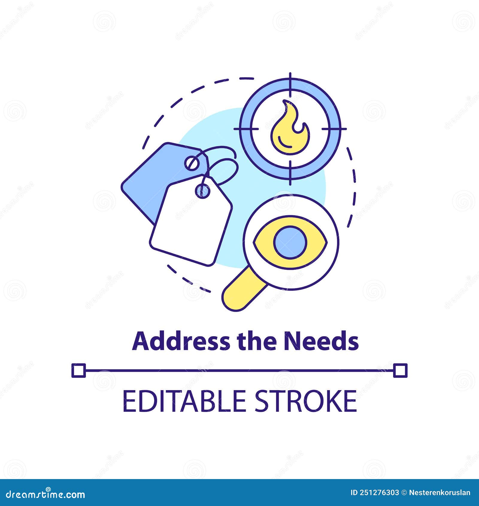 Address needs concept icon stock vector. Illustration of price - 251276303