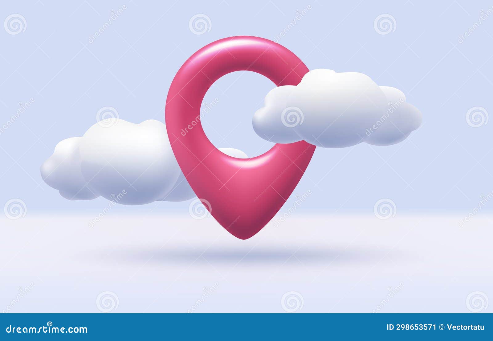 Address point with clouds stock illustration. Illustration of button ...