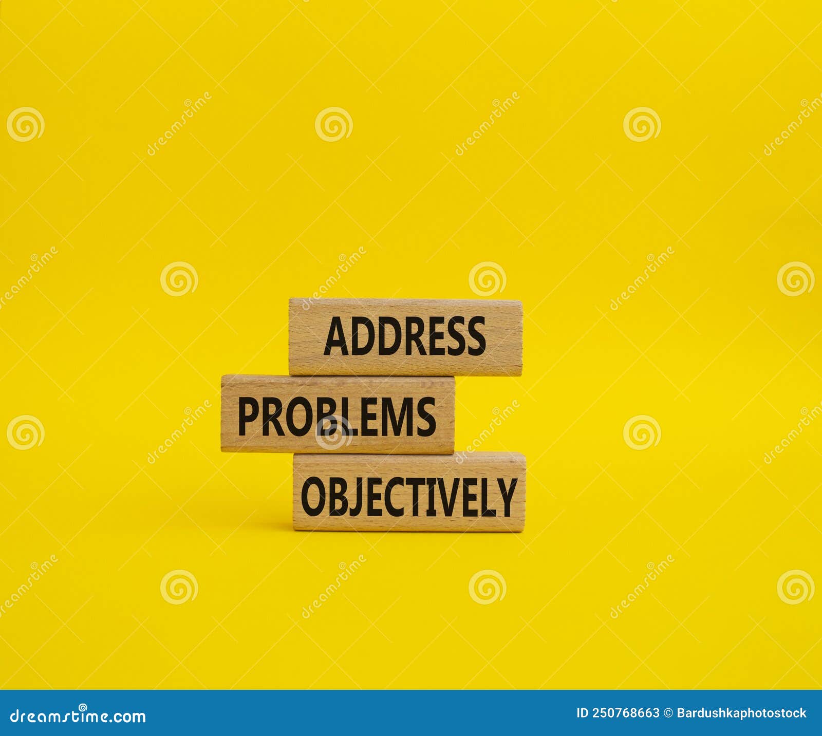 Address Problems Objectively Symbol. Wooden Blocks with Words Address ...