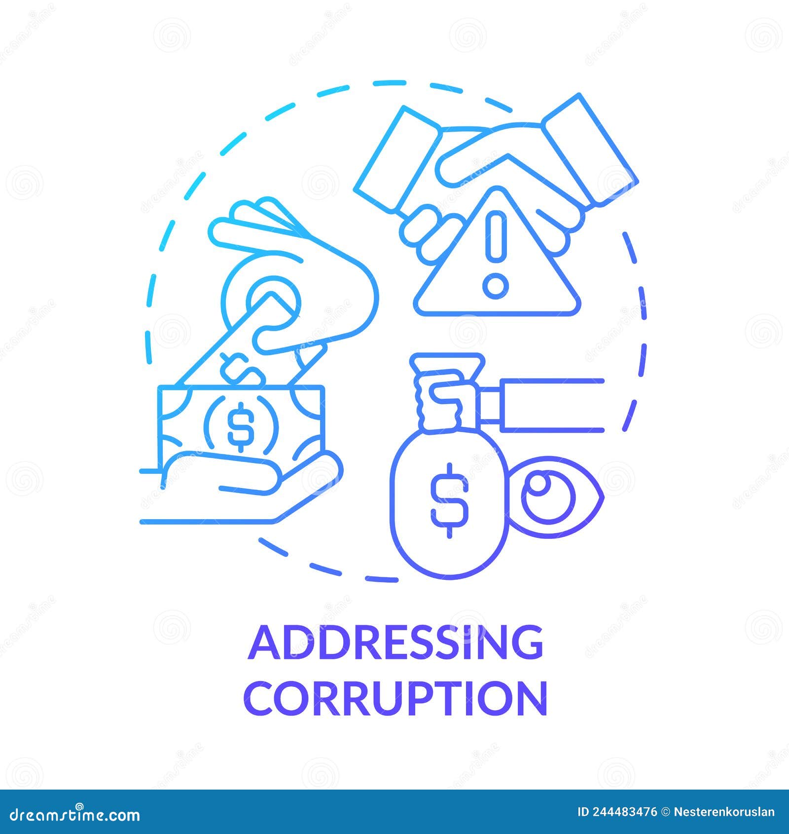 Addressing Corruption Blue Gradient Concept Icon Stock Vector ... Addressing Corruption Blue Gradient Concept Icon Stock Vector ...