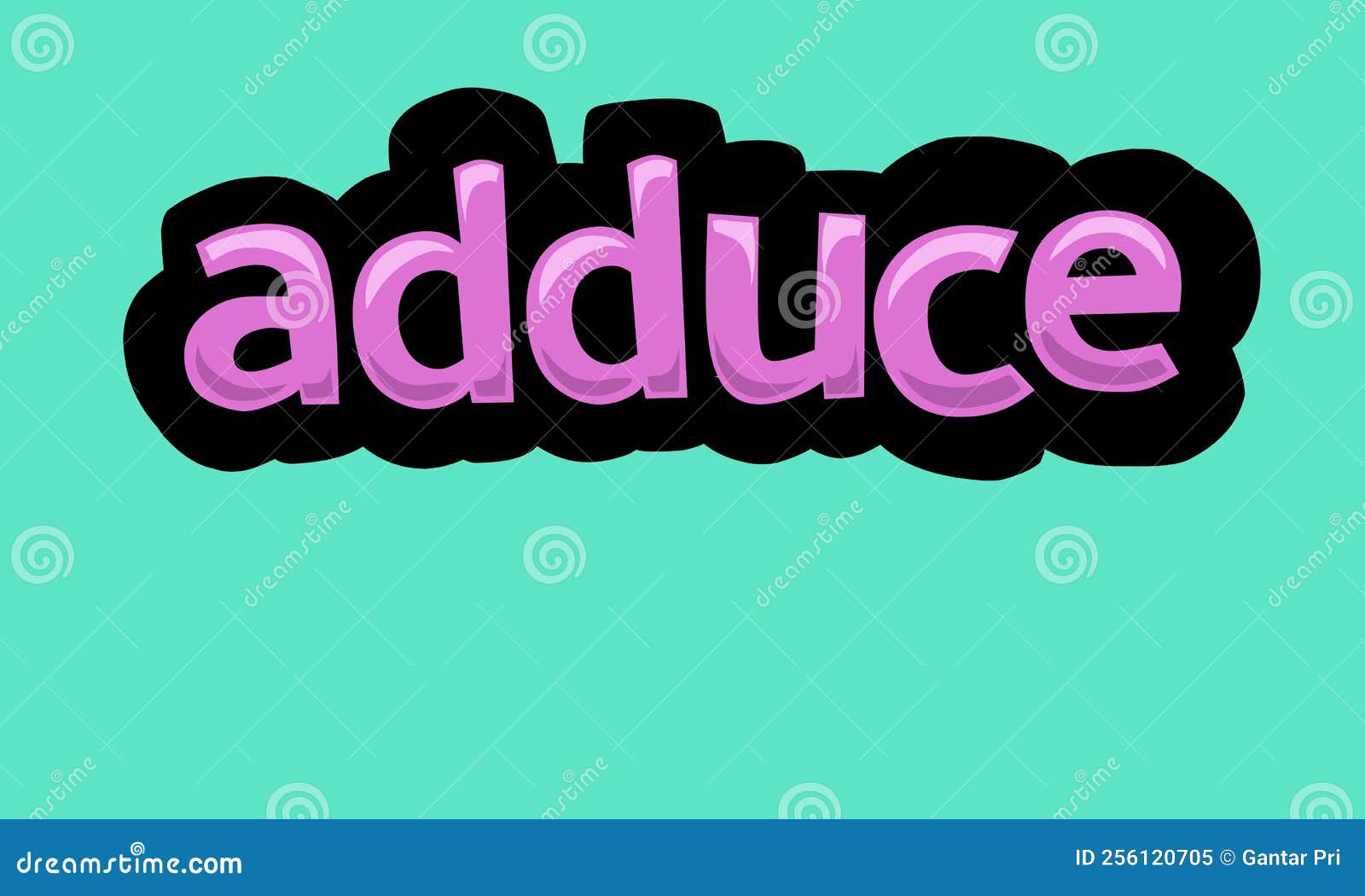 ADDUCE Writing Vector Design on a Blue Background Stock Vector ...