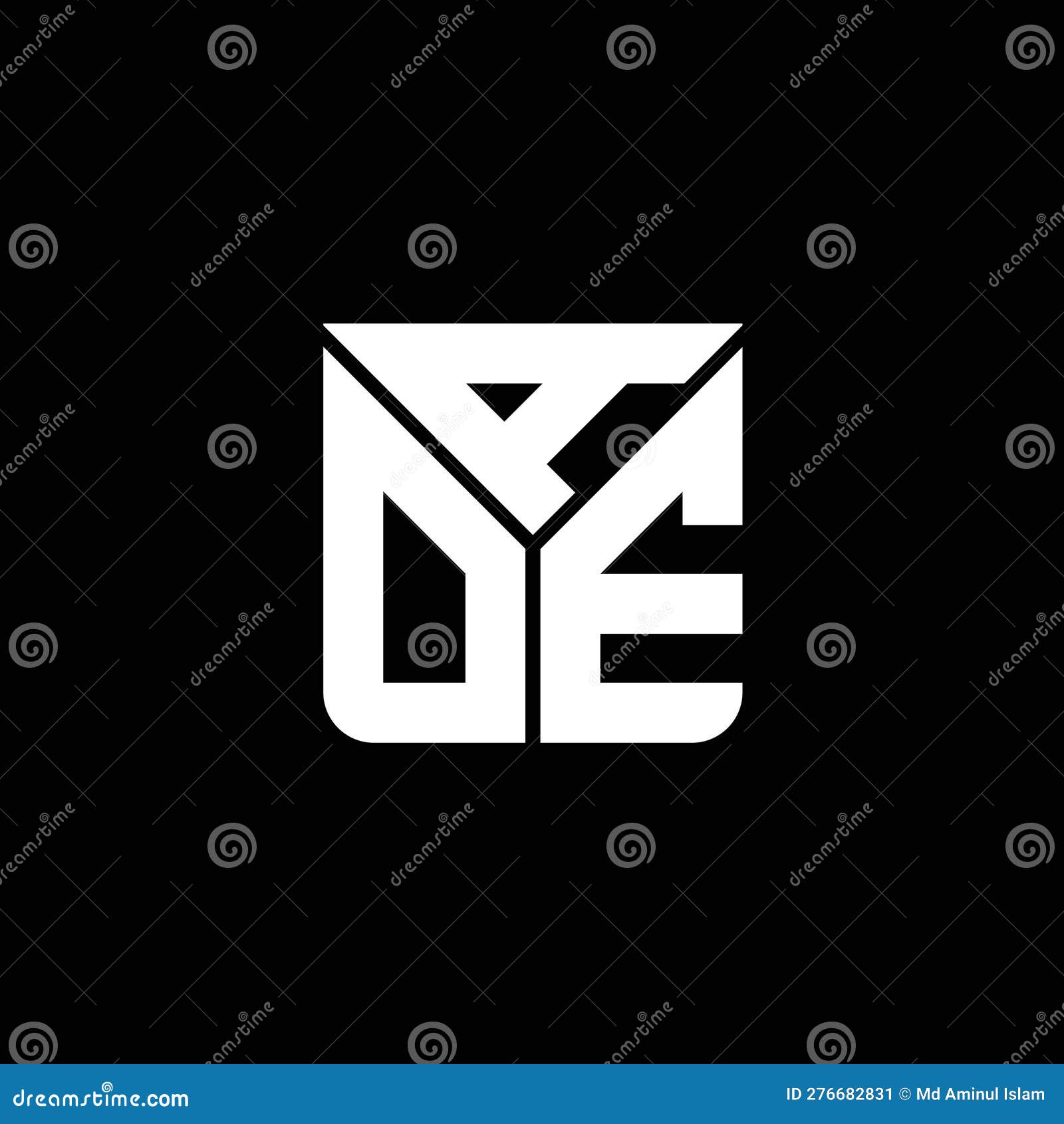ADE Letter Logo Creative Design with Vector Graphic, Stock Vector ...