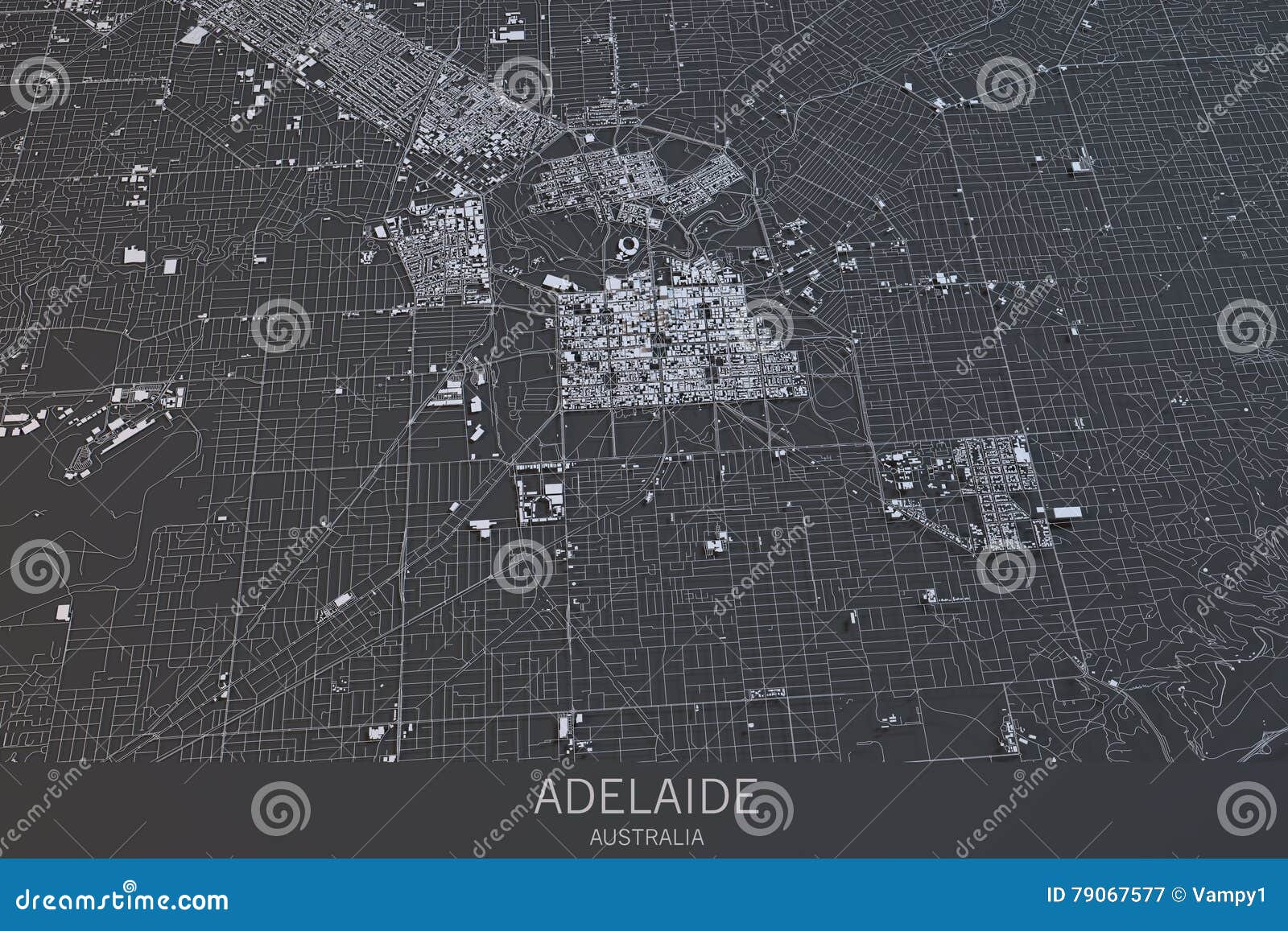 Perth Map, Satellite View, City, Australia Royalty-Free Stock Image ...