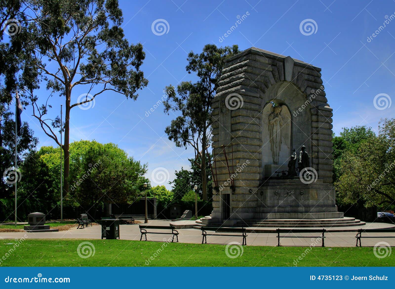 Adelaide - National War Memorial Stock Image - Image of flagpole ...