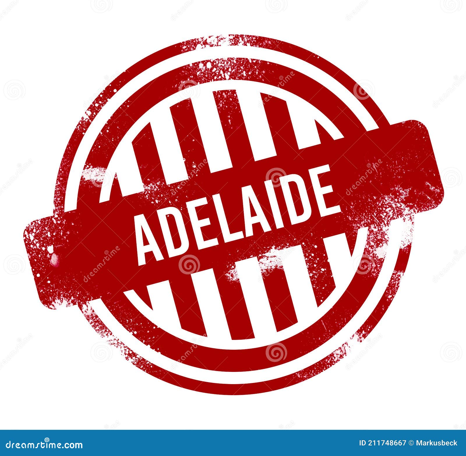 Adelaide - Red Grunge Button, Stamp Stock Illustration - Illustration ...